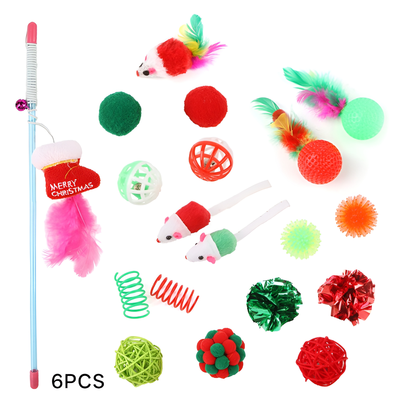 BESTSKY 6Sets Interactive Cat Toy,Multiple Styles Engage Playful ...