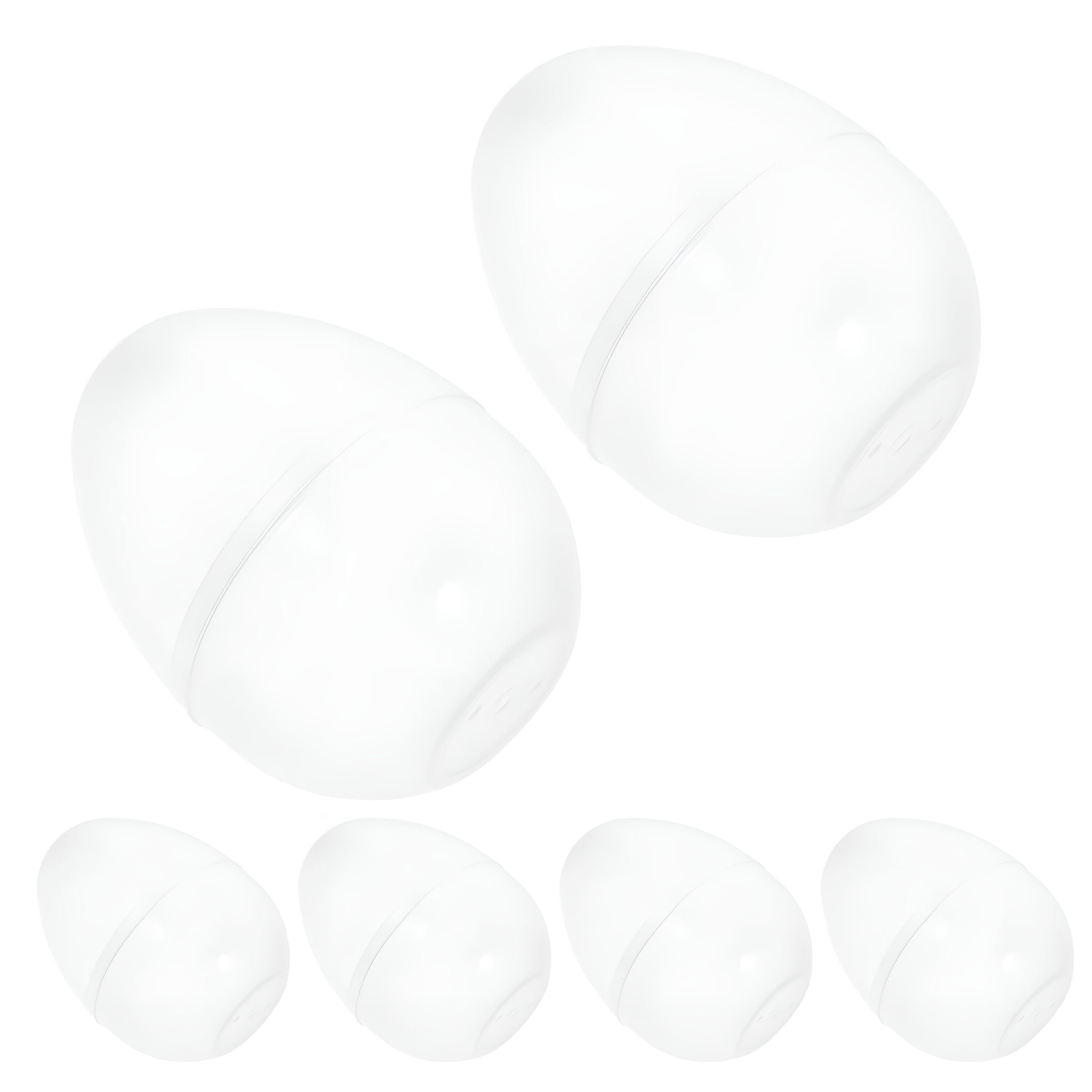 BESTSKY 6pcs Transparent Fillable Easter Eggs Openable Jumbo Plastic ...