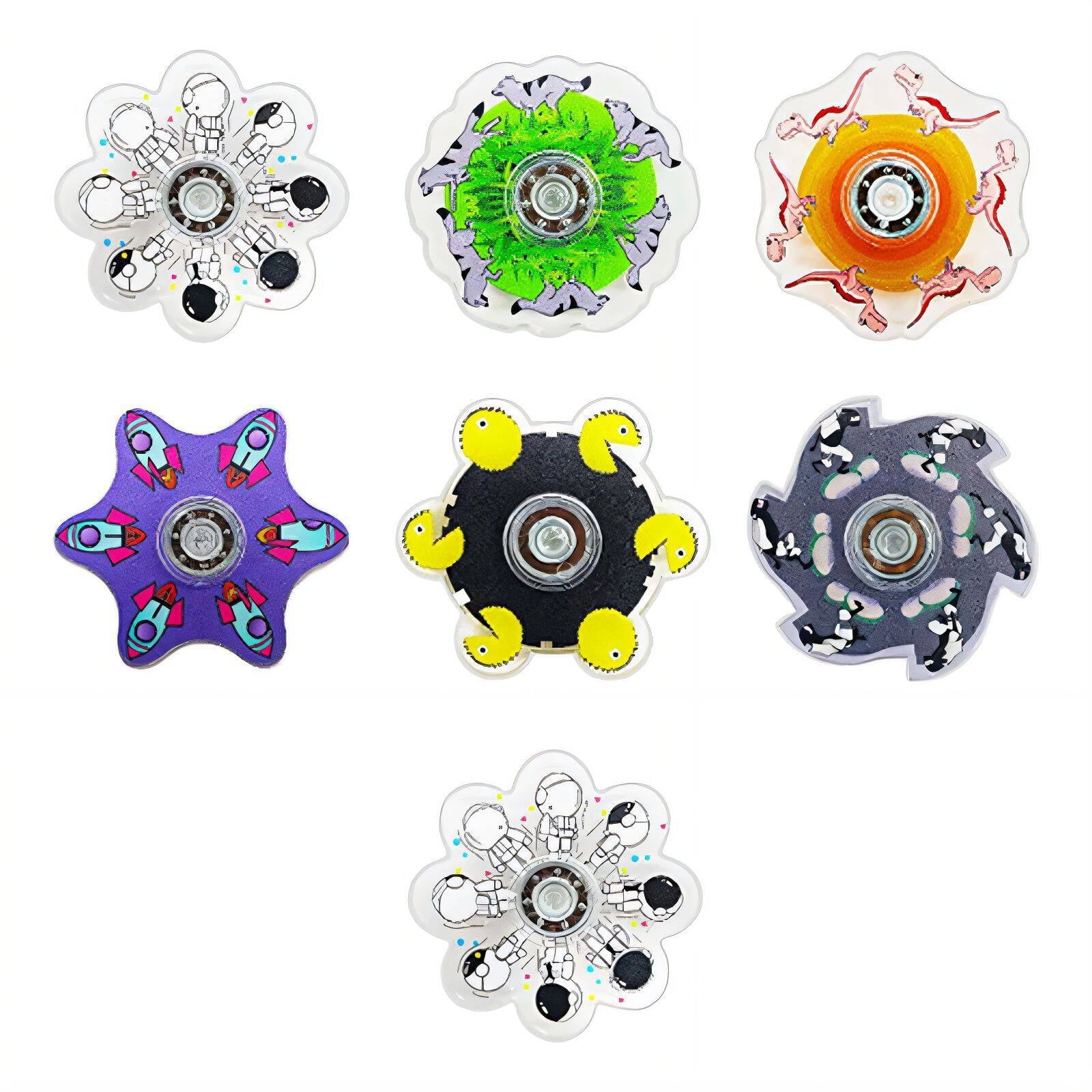 BESTSKY 7Pcs Fidget Spinner,Rotation Stress Relief Toys Adults,Fidget ...