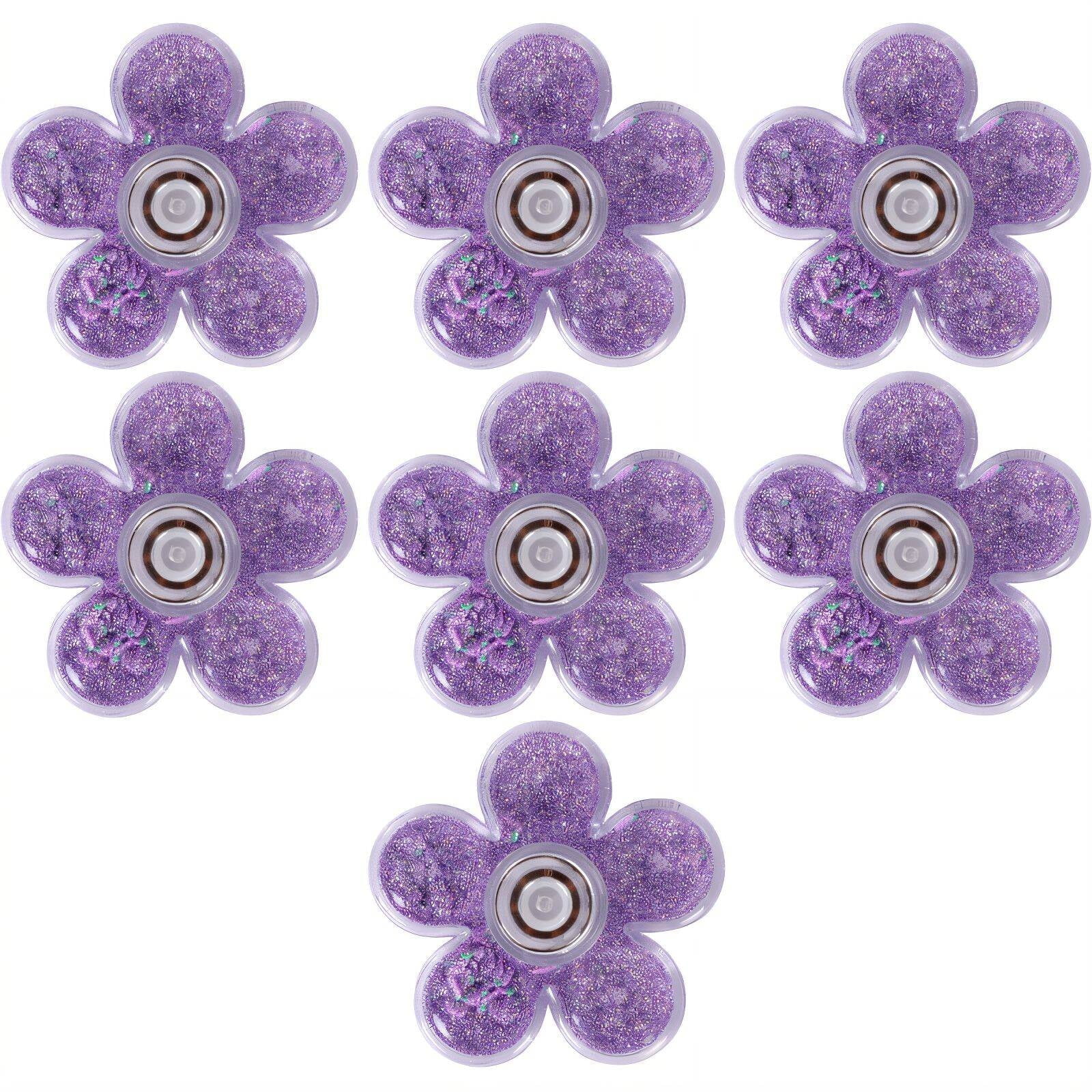 BESTSKY 7Pcs Fidget Spinner,Petal Quicksand Quiet Fidget Toys,Fidget ...