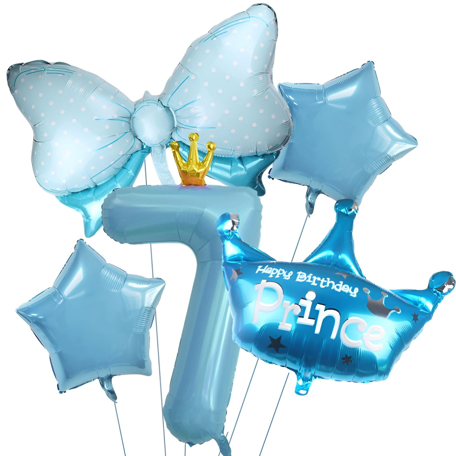 BESTSKY 7Pcs Number Balloons,Creative First Birthday Setup Party ...