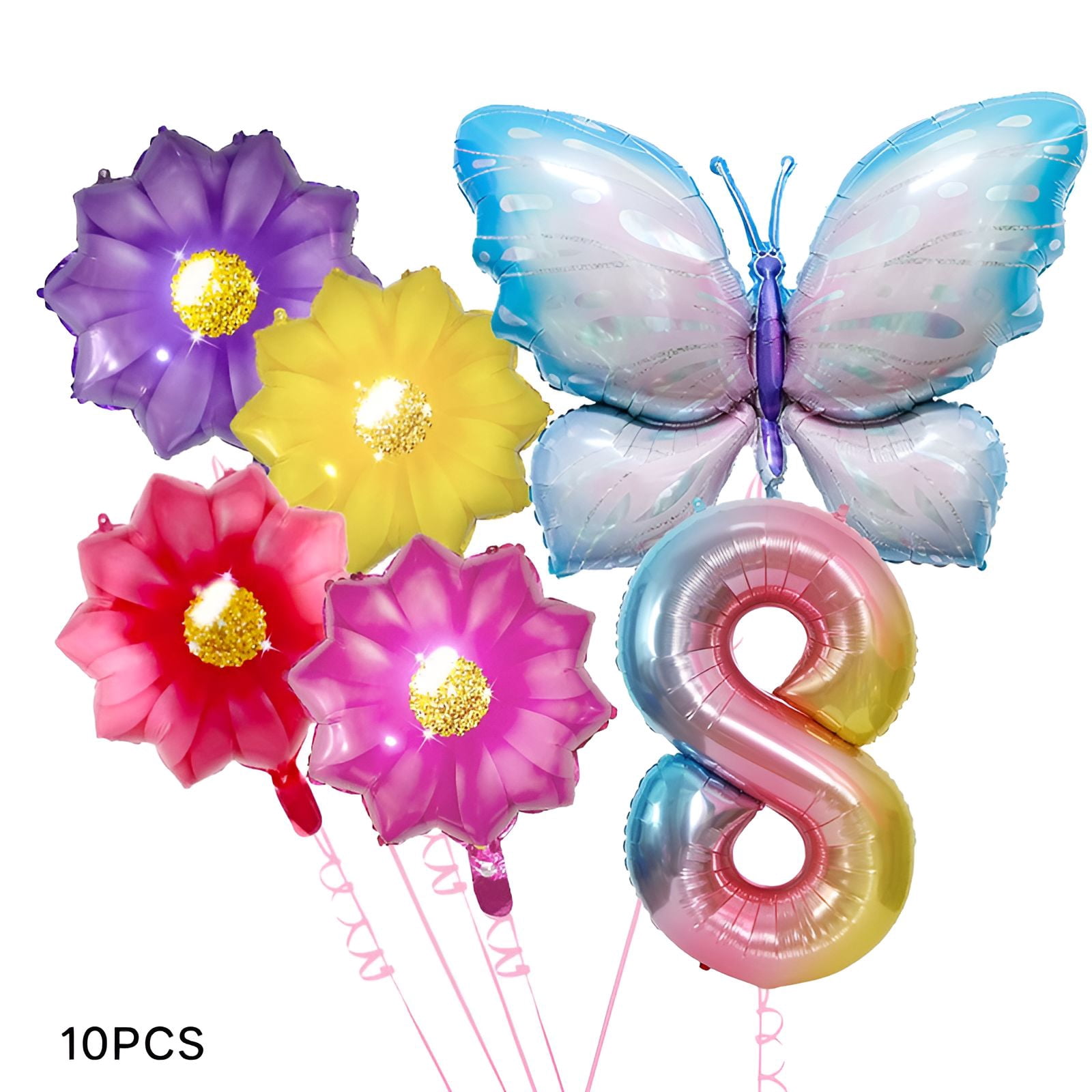 BESTSKY 80Pcs Number Balloons,Cozy Birthday Atmosphere Balloons for ...
