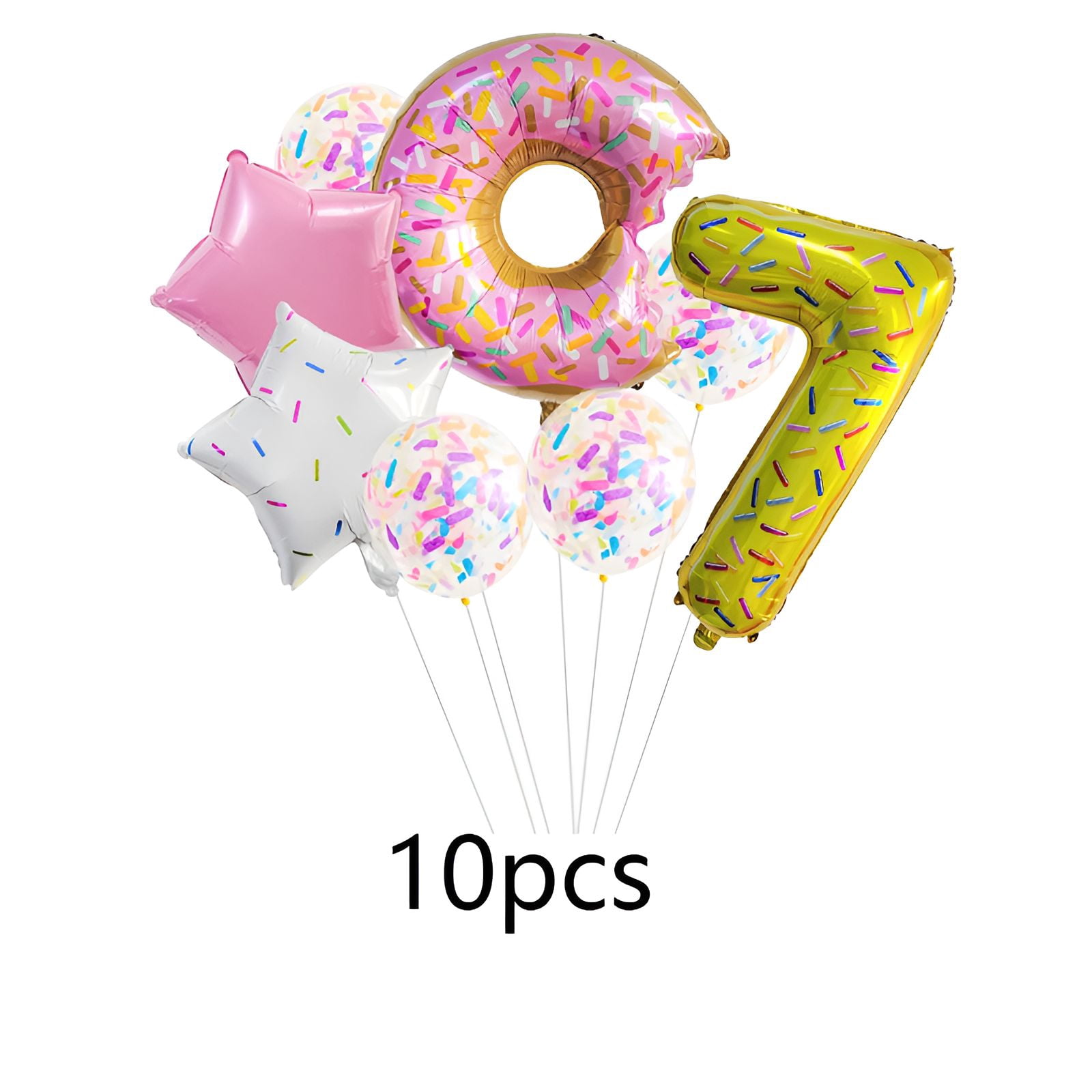 BESTSKY 80Pcs Number Balloons,Striped Balloon Highlight Party ...