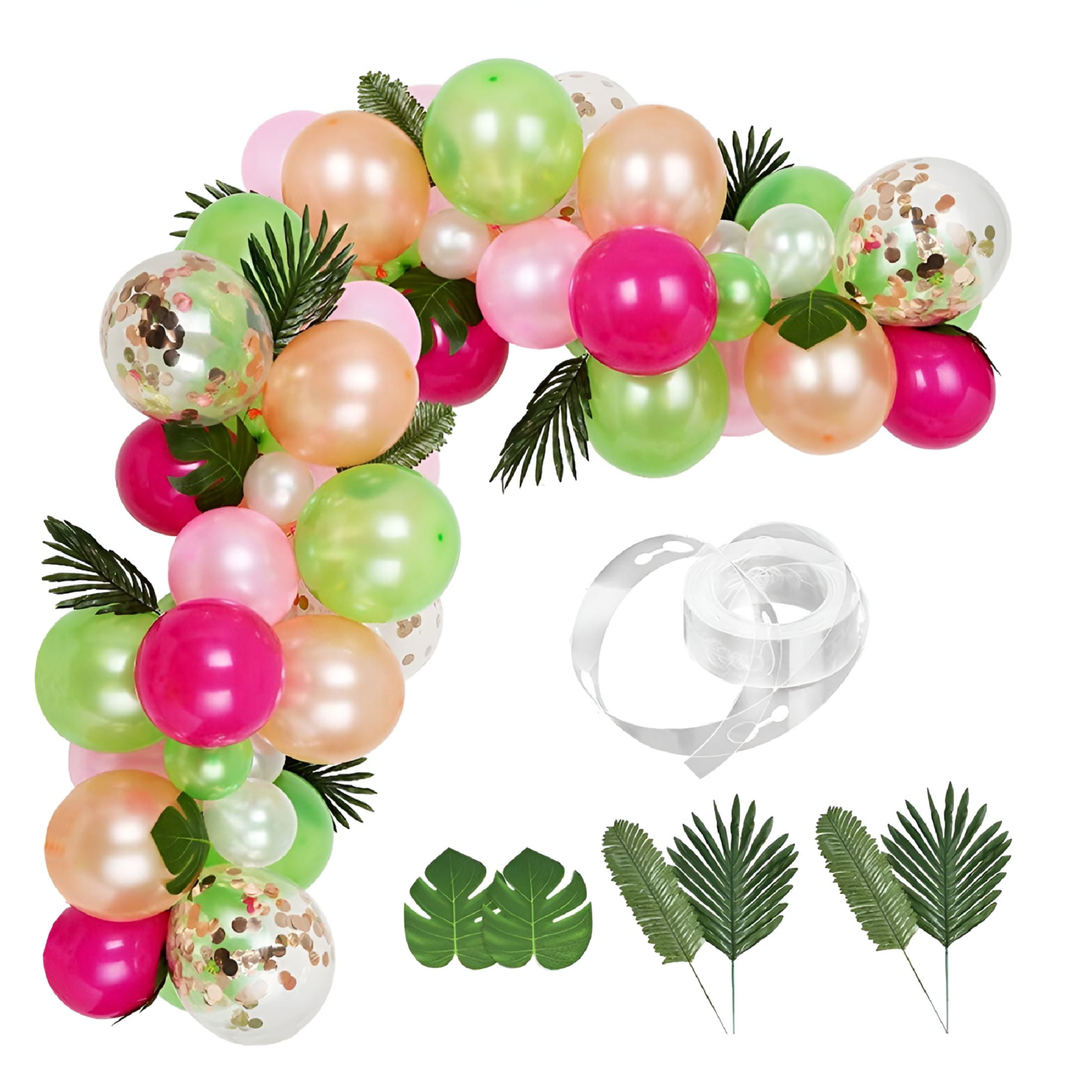 BESTSKY 85pcs/Set Hawaiian Birthday Latex Balloons Arch Party Balloons ...