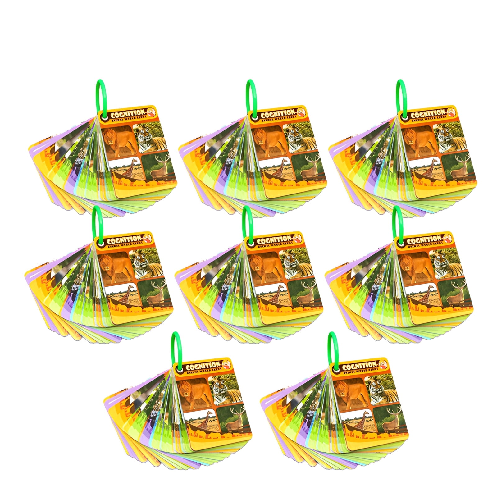 BESTSKY 8Pcs Flash Cards,Animal Recognition Toddler Flash Cards ...