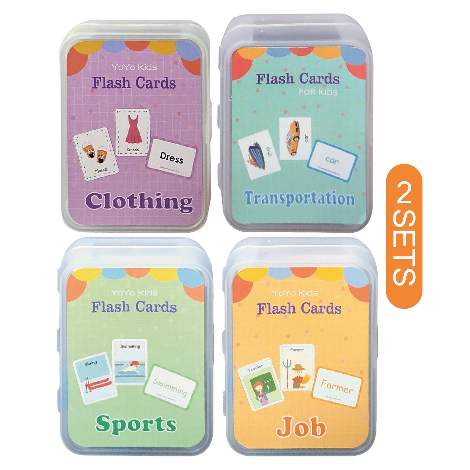 BESTSKY 8Pcs Flash Cards,Cognitive Training Flash Cards for Toddlers ...