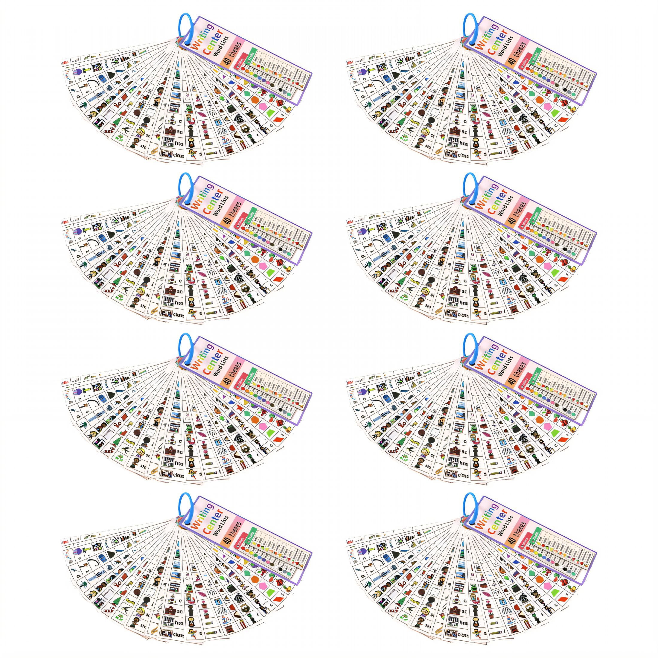 BESTSKY 8 Pack Flash Cards,Sight Word Flash Cards,Double-Sided Flash ...