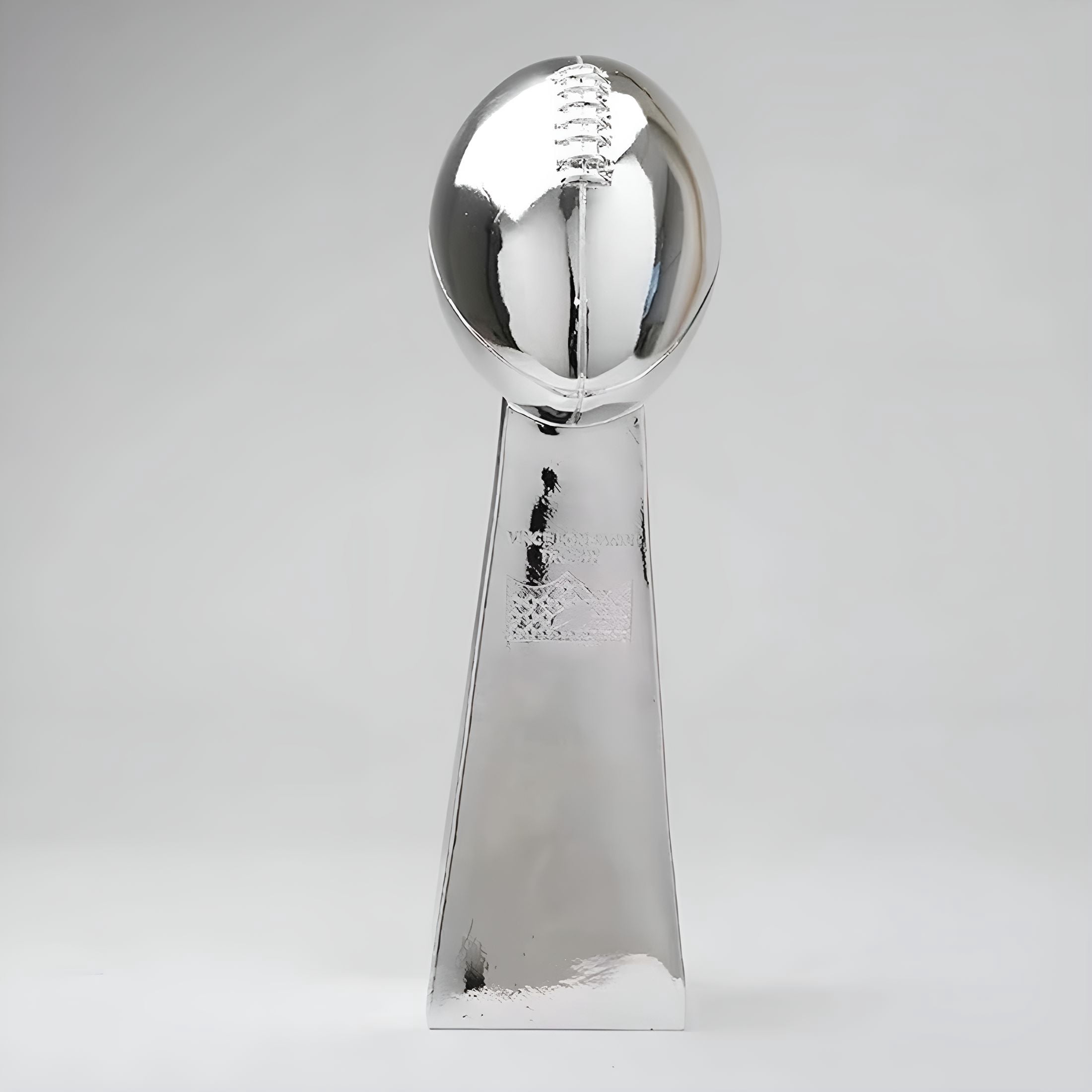 BESTSKY 9/13/22Inch Silver Football Chrome Resin Crafts Gifts for ...