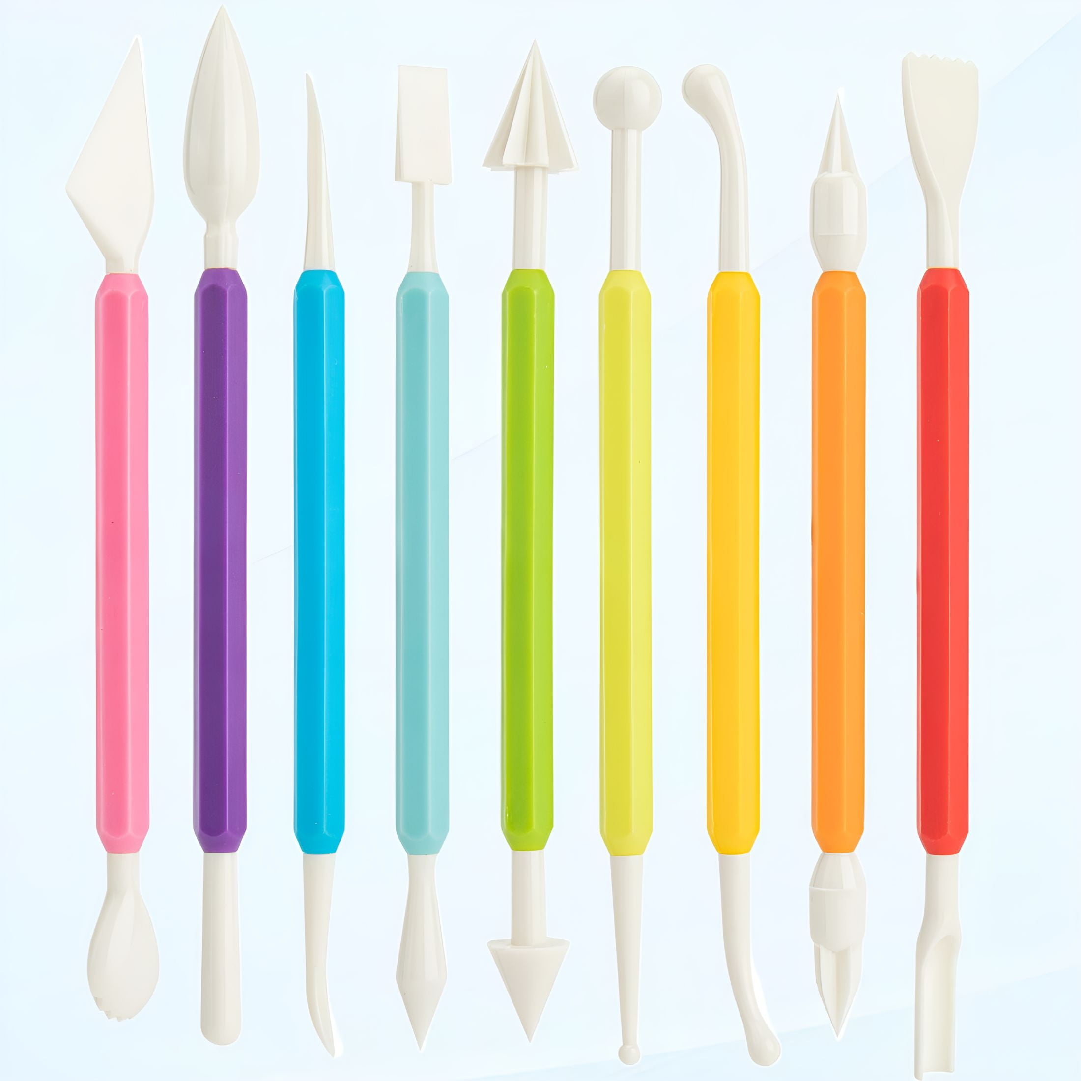 BESTSKY 9 Piece Clay Tools for Kids and Adults,Plastic Air Dry Clay ...