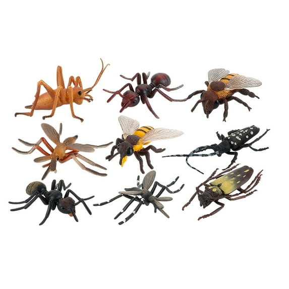 BESTSKY 9Pcs Fake Bugs,Rare Creature Shape Halloween Toys,Colorful ...
