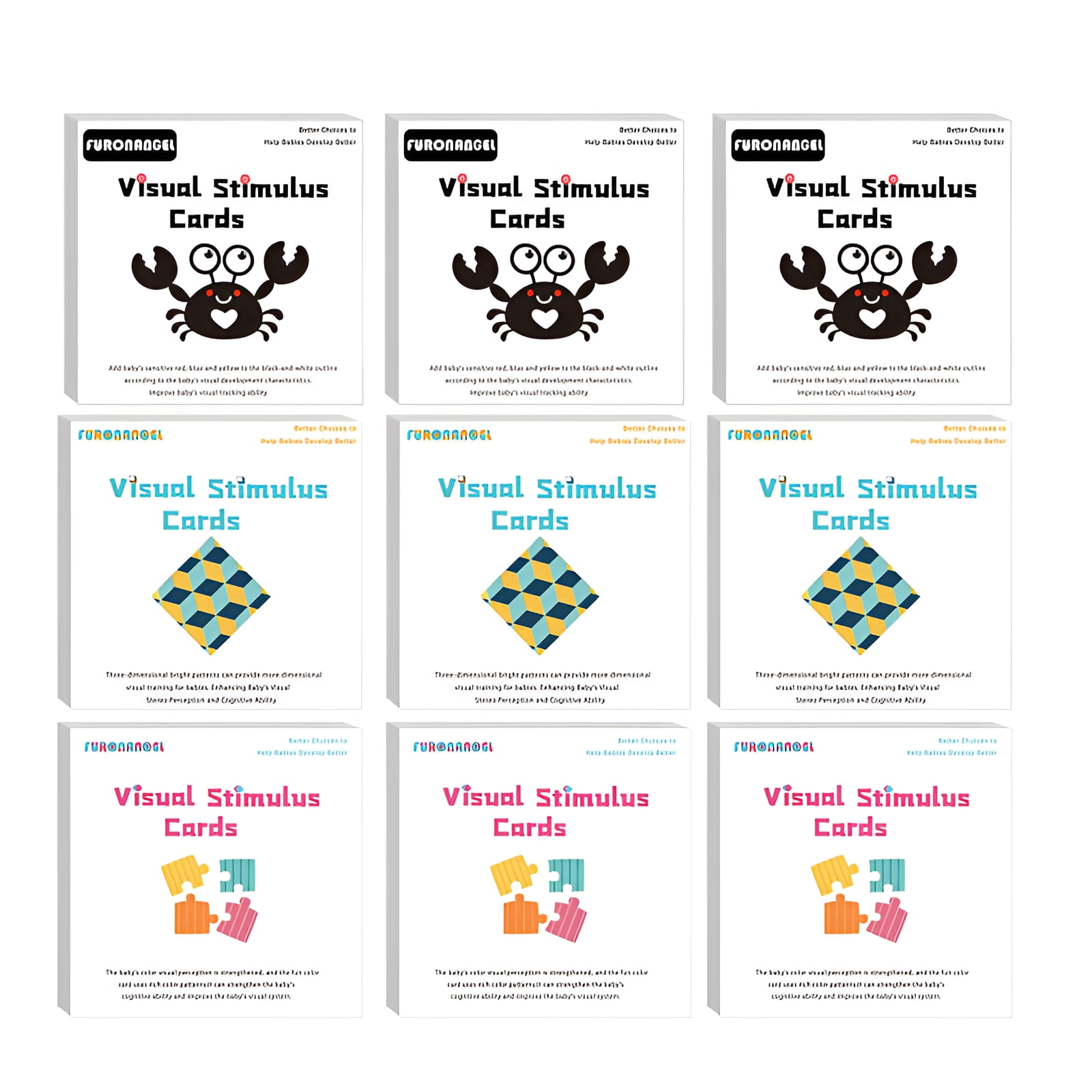 BESTSKY 9Pcs Flash Cards,Compact Flashcards Toddler Flash Cards,Smooth ...