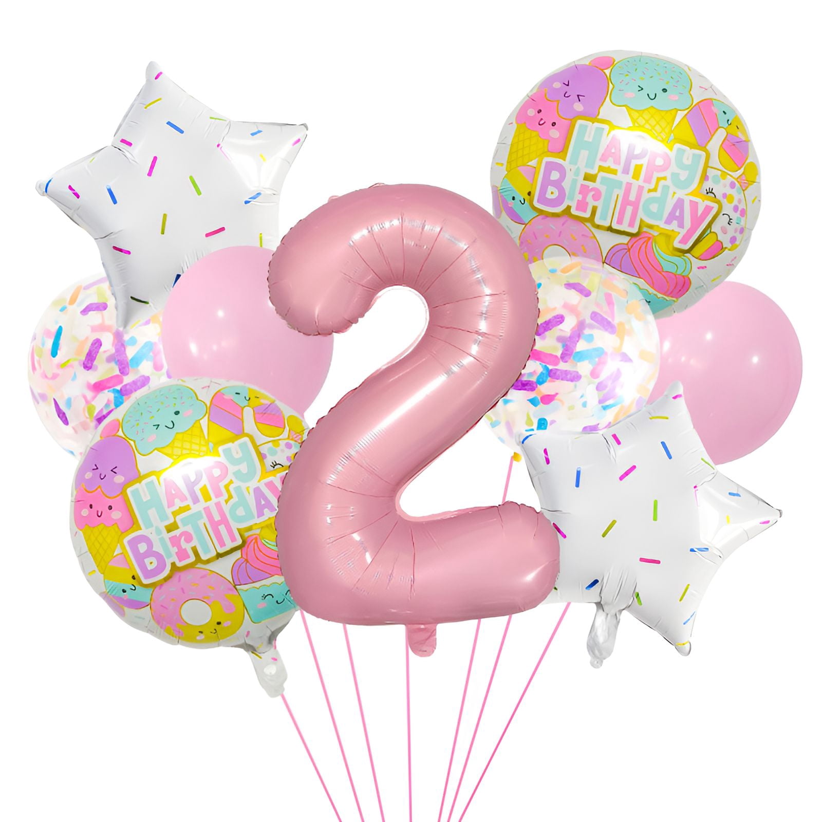BESTSKY 9Pcs Number Balloons,Happy Kindergarten Balloons Balloons for ...