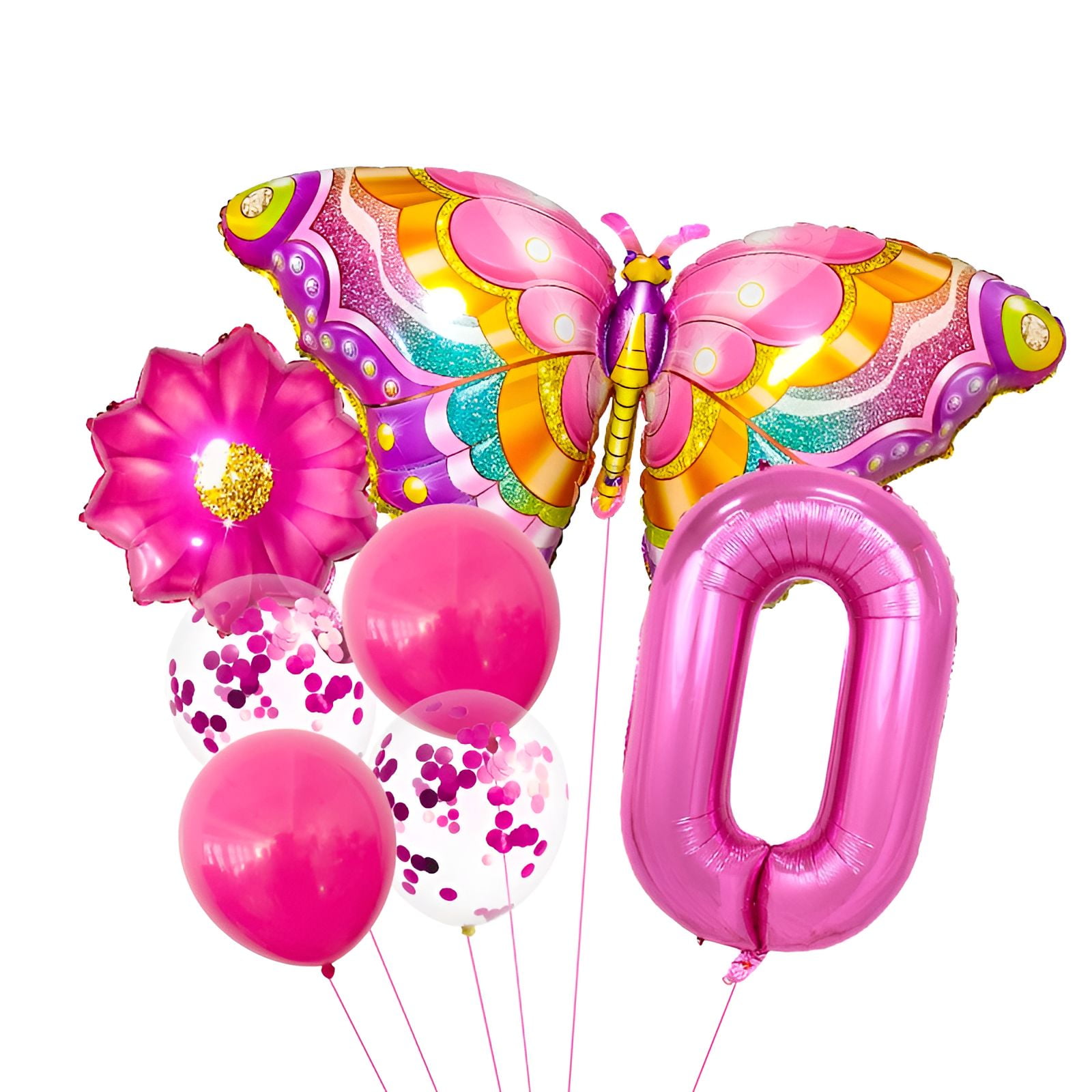 BESTSKY 9Pcs Number Balloons,Unique Birthday Highlight Party Decorations,Energetic Birthday ...