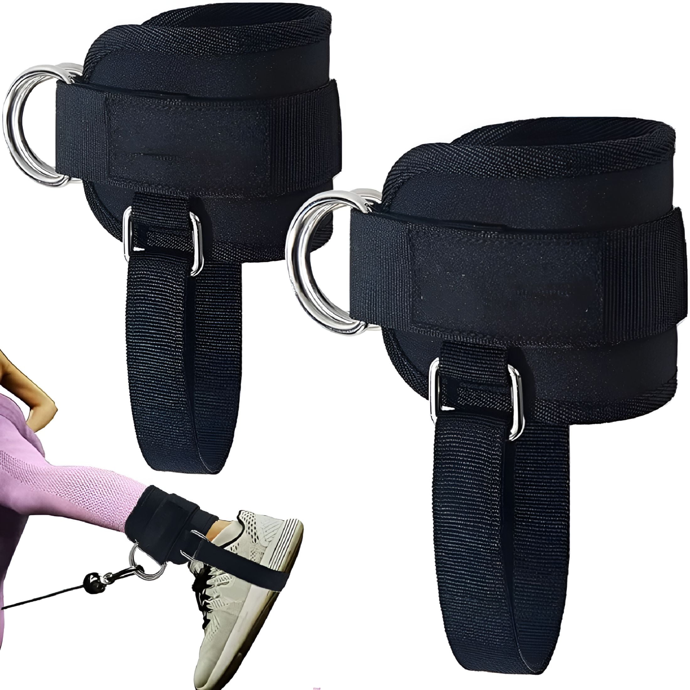 BESTSKY Ankle Straps for Cable s Kickbacks - Adjustable Comfort Ankle ...