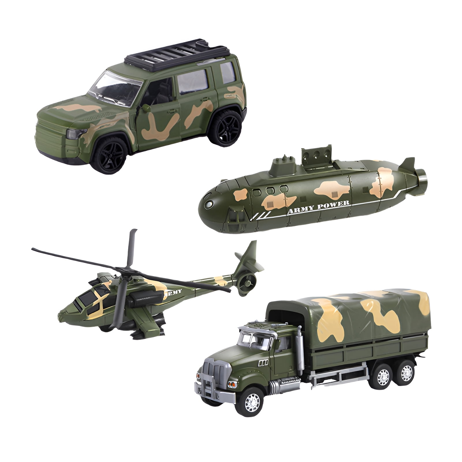 BESTSKY Army Toys,Pull Back Drive Army Toys,Imaginative Play Military ...
