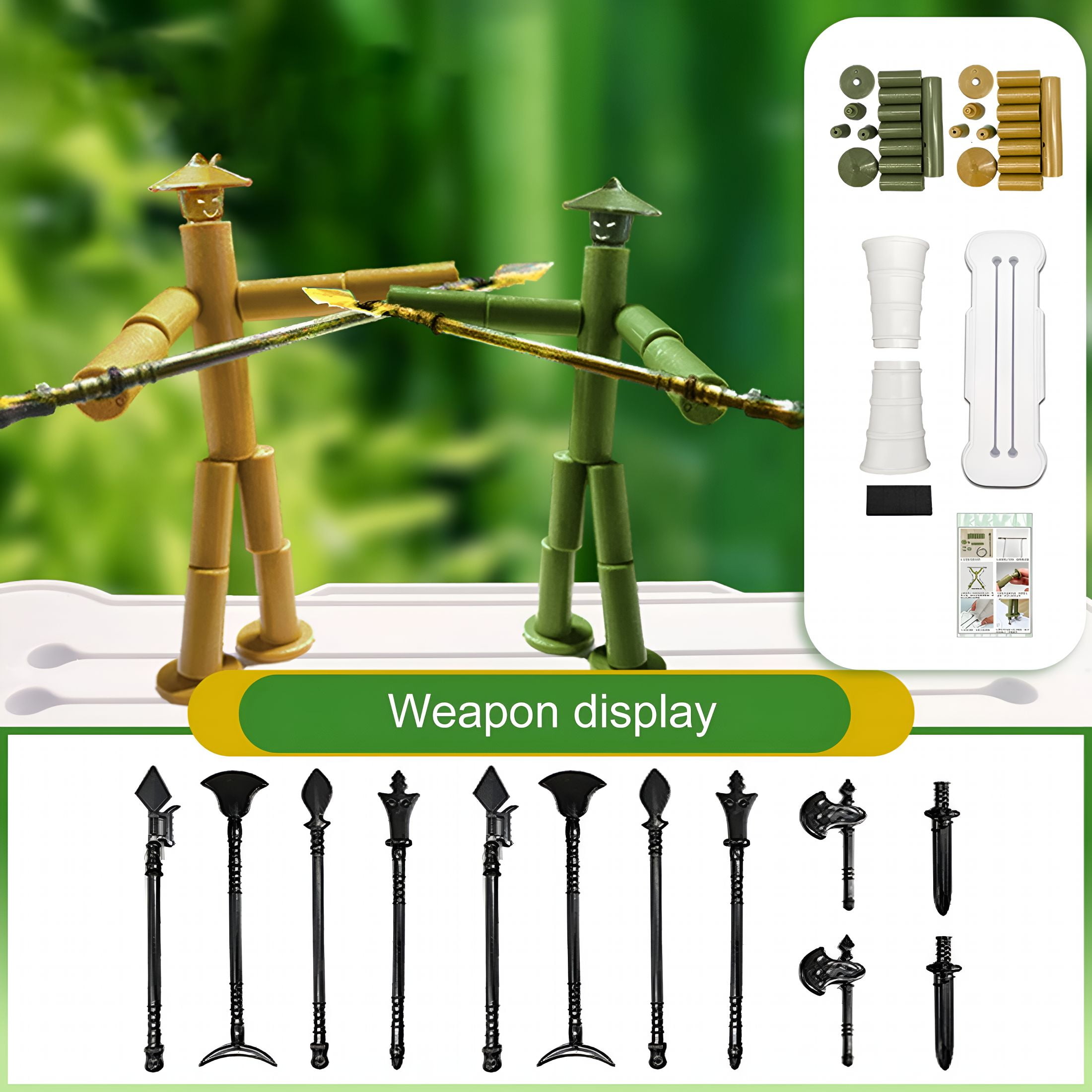 BESTSKY Bamboo Man Battle Battle Bots Game, New Handmade Wooden Fencing ...