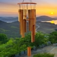 BESTSKY Bamboo Wind Chimes Outdoor,Wooden Wind Chimes for Outside with ...