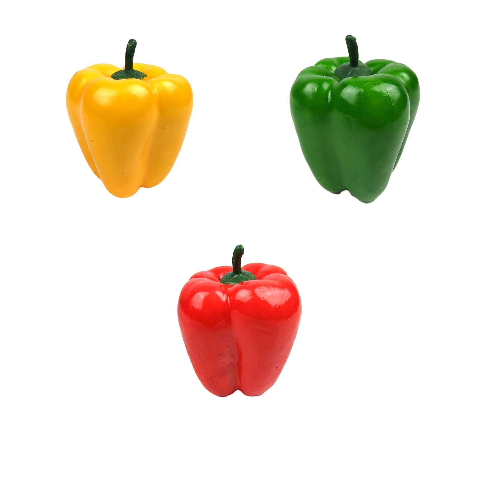 BESTSKY Bell Pepper,Realistic Fruits and Vegetables for Display Green ...