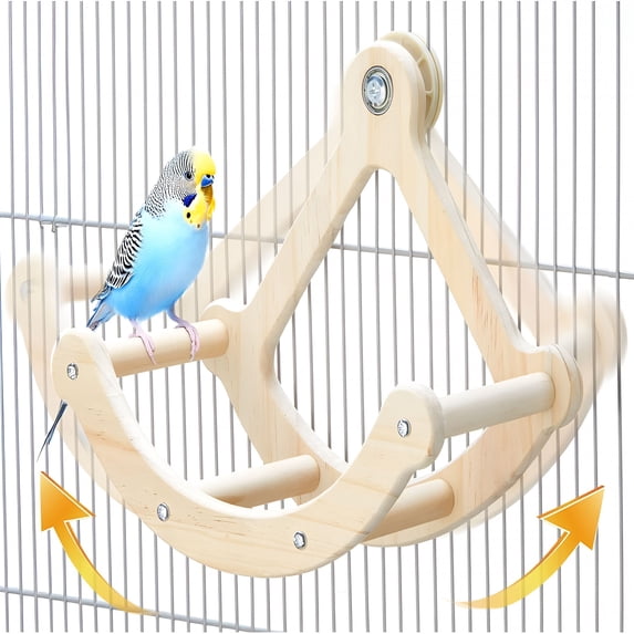 BESTSKY Bird Perch Toy, Interactive Rocking Parakeet Toys and Perches ...