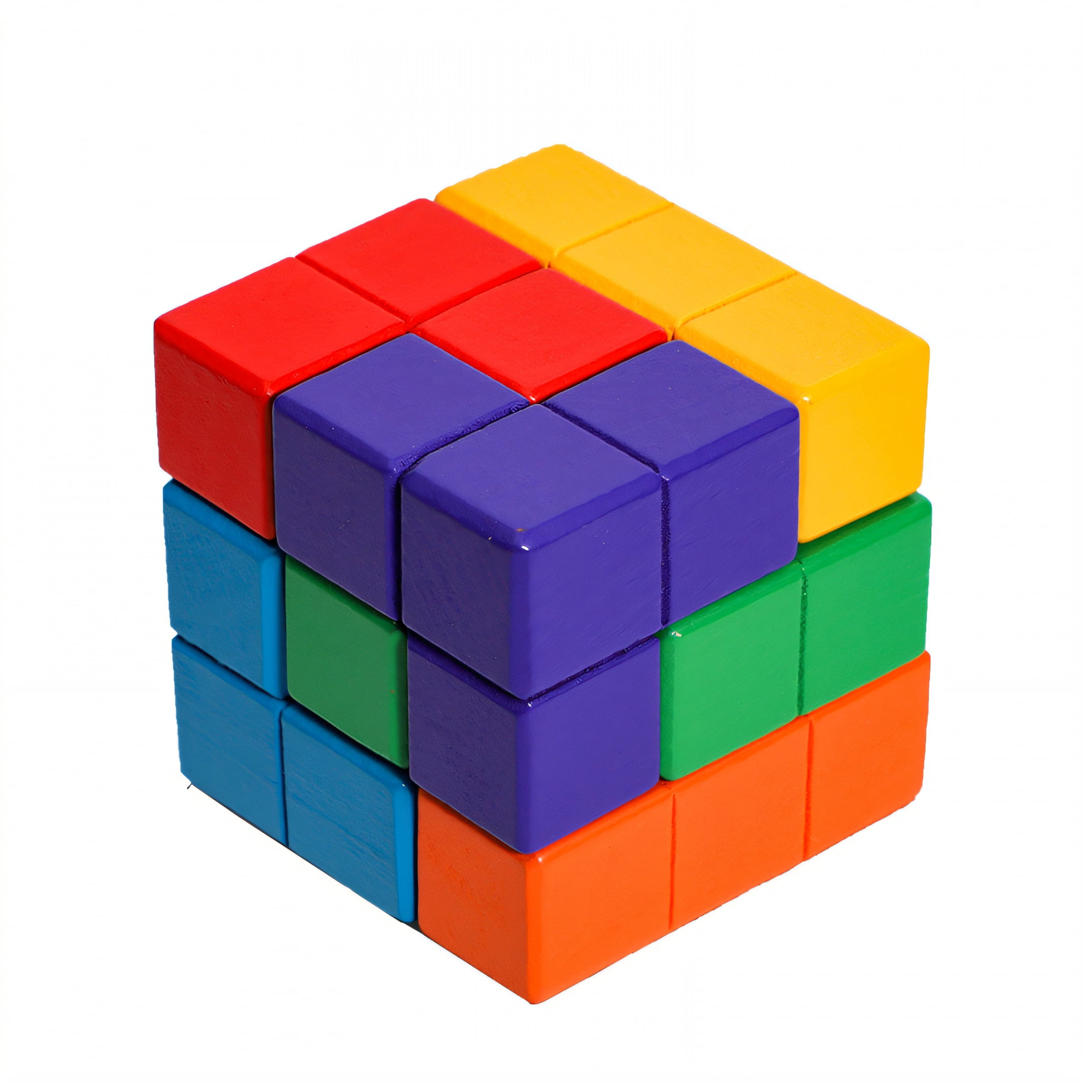 BESTSKY Brain Teaser Puzzle Cube,Solid Wood Educational Toy,Water-Based ...