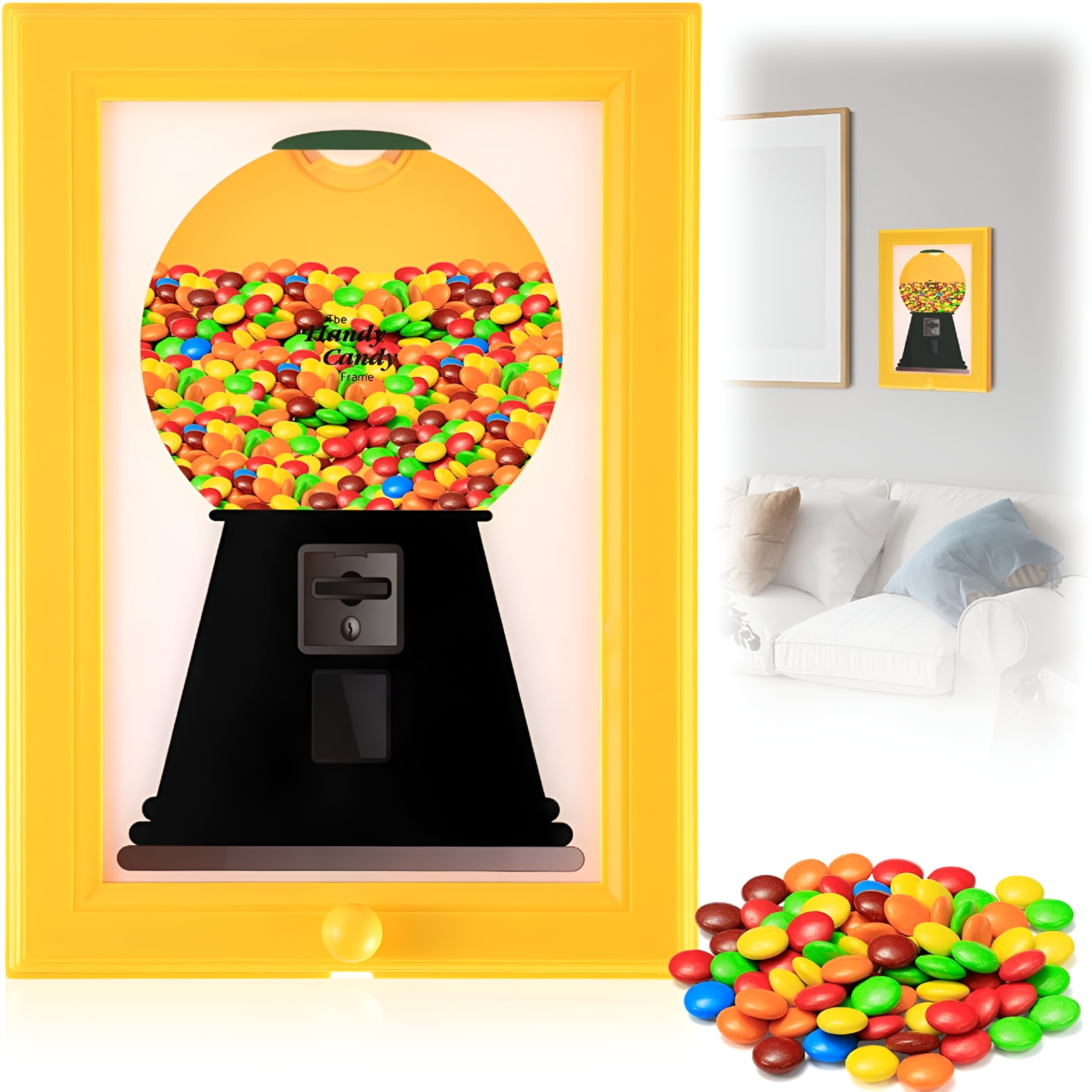 BESTSKY Candy Dispenser Picture Frame,Vintage Hanging Candy Machine Art ...