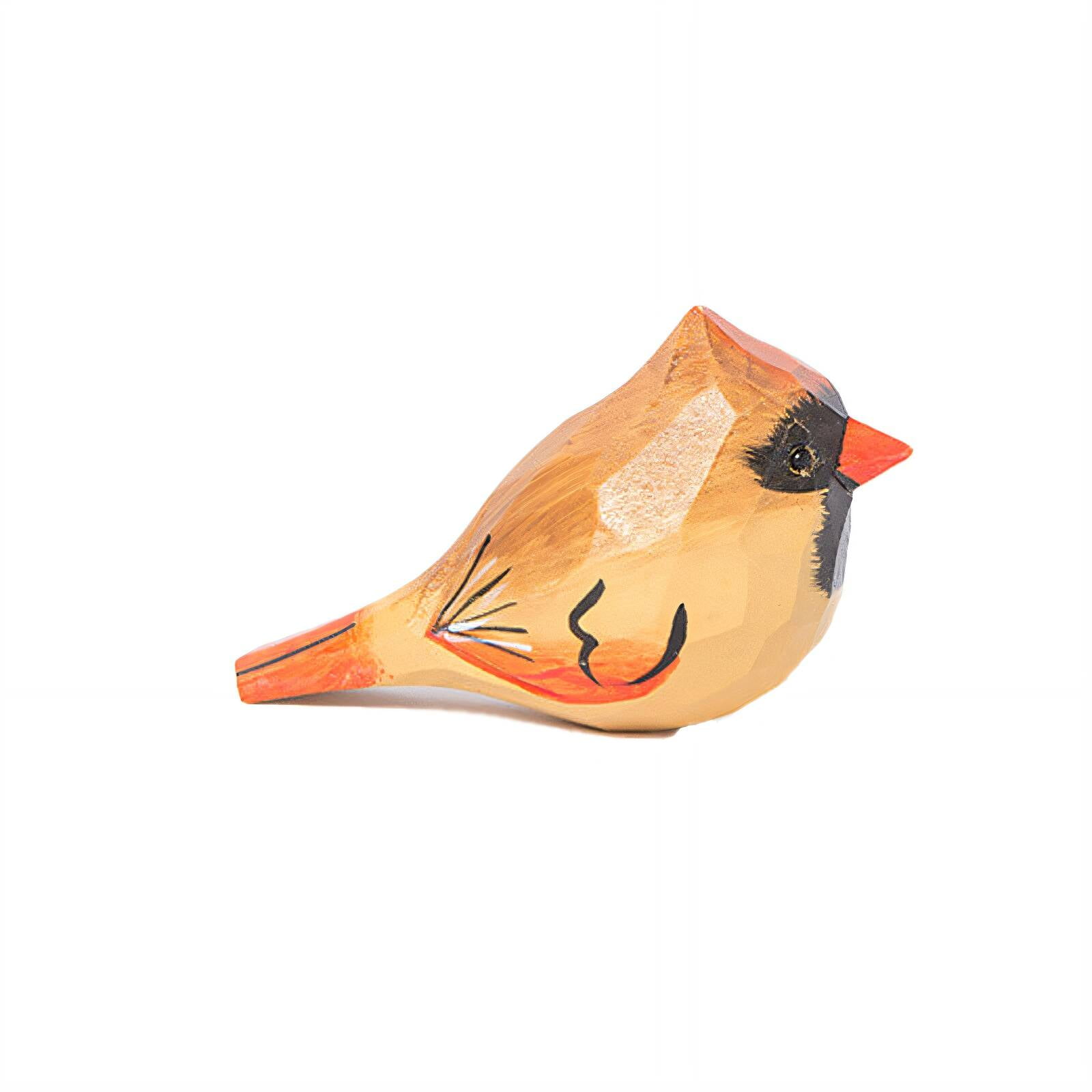 BESTSKY Cardinal Bird Wooden,Handcrafted Carving Cardinal Bird Statue ...