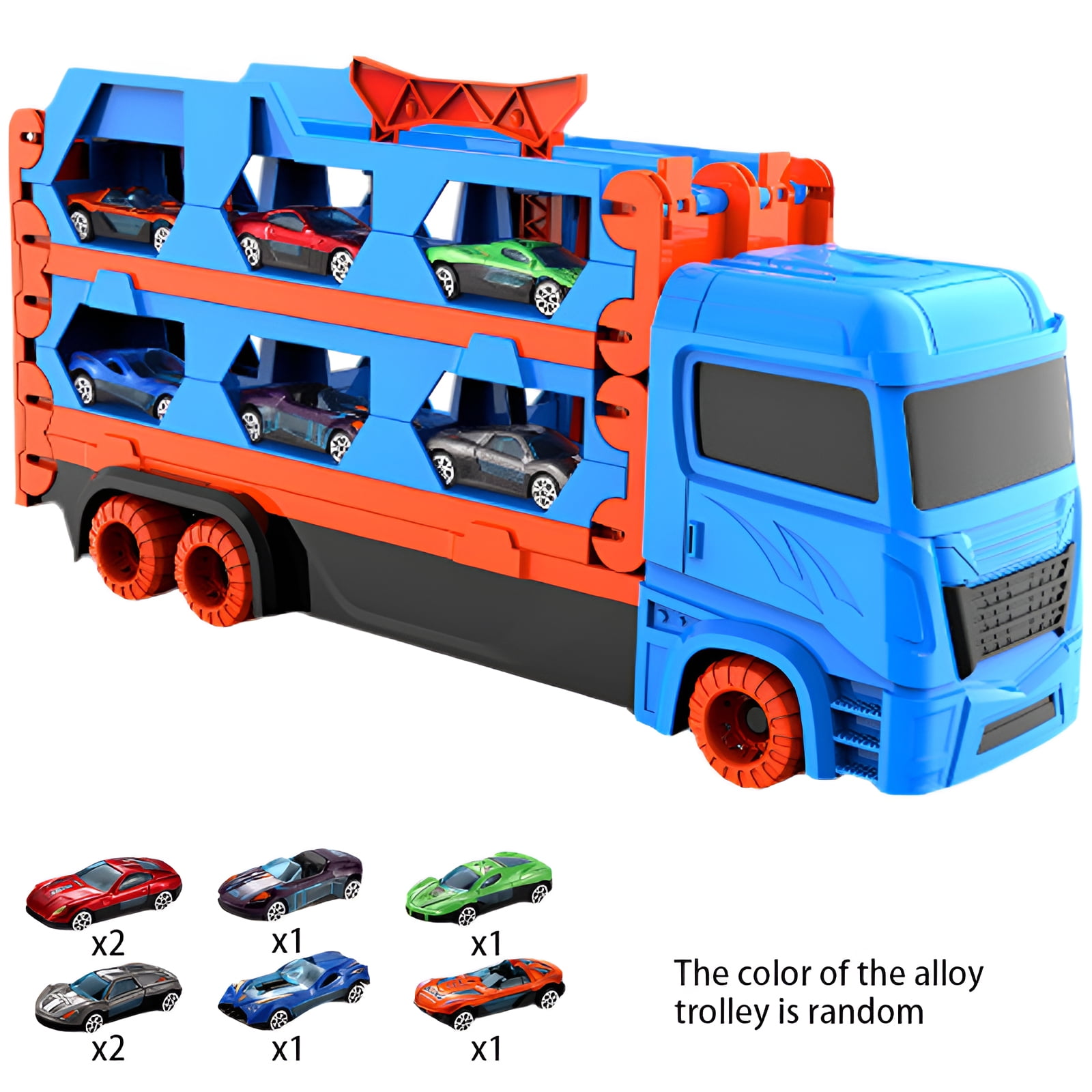 BESTSKY Carrier Truck for 3 4 5 6 Year Old Kids,Race Faster Toy Truck ...
