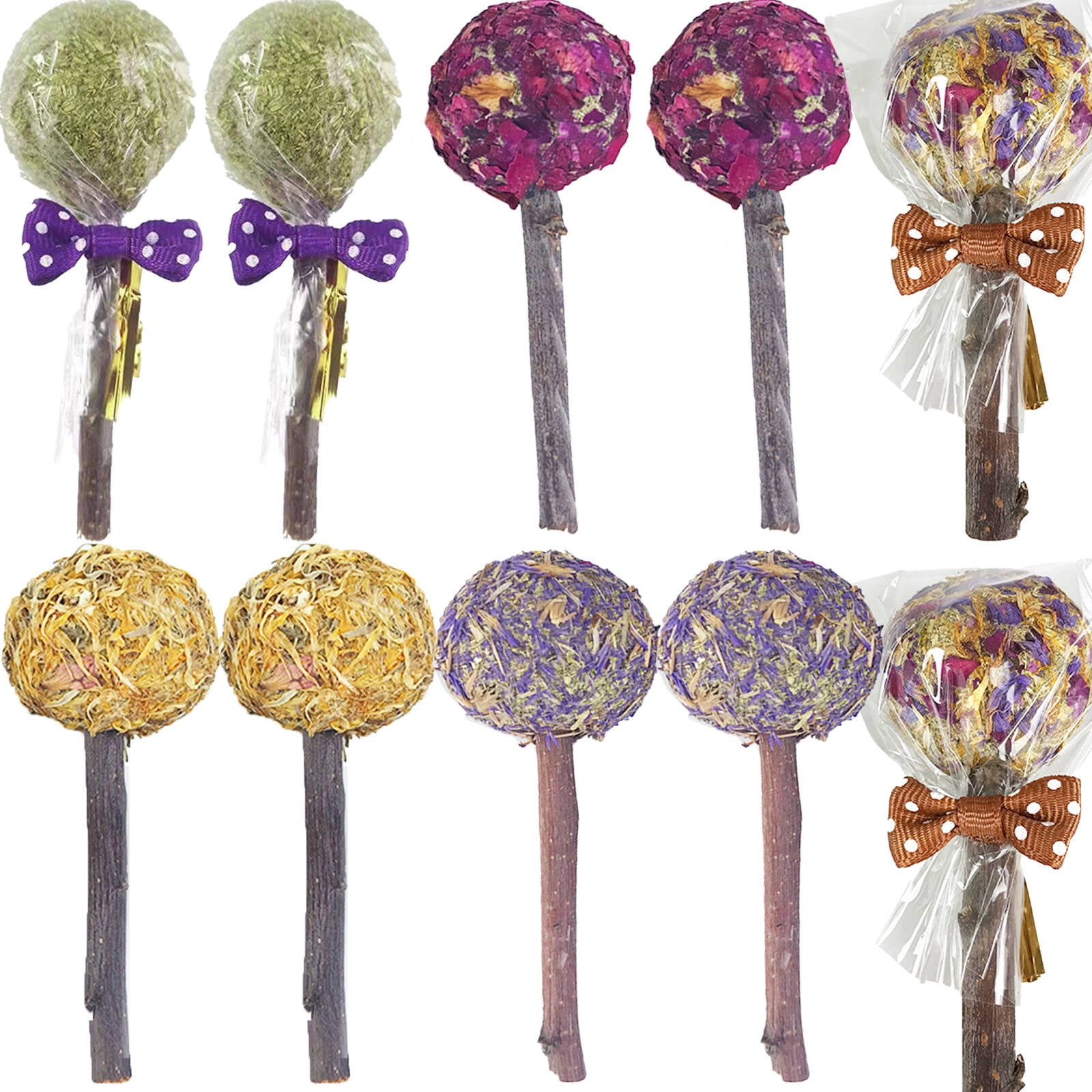 BESTSKY 10Pcs Rabbit Chew Toys,Nutrient-Rich Rabbit Toys,High-Fiber ...