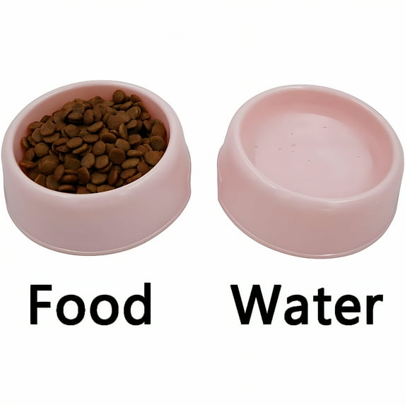BESTSKY Cat Food Bowl,Raised Cat Bowl,Pet Bowls,Pink,5.47*5.47*1.81In ...