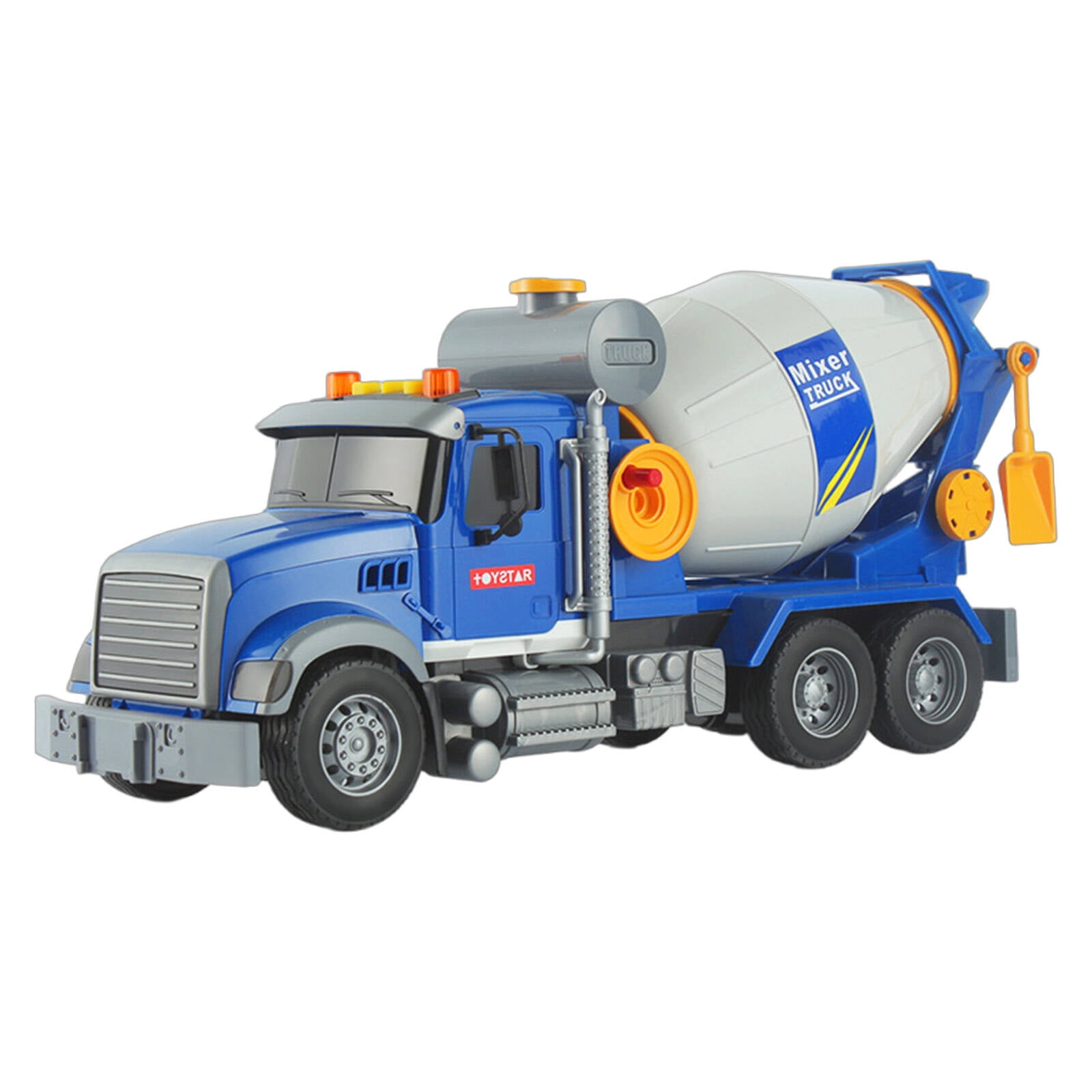 BESTSKY Cement Mixer Toy Flatbed Trailer Truck Toys Cars Inertia Drive ...
