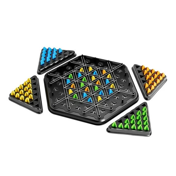 BESTSKY Chain Triangle Game,Extra 4-Color Pieces Chain Triangle Chess ...