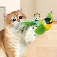 BESTSKY Chirping Bird Cat Toy - Interactive Flapping Wings Plush Bird ...