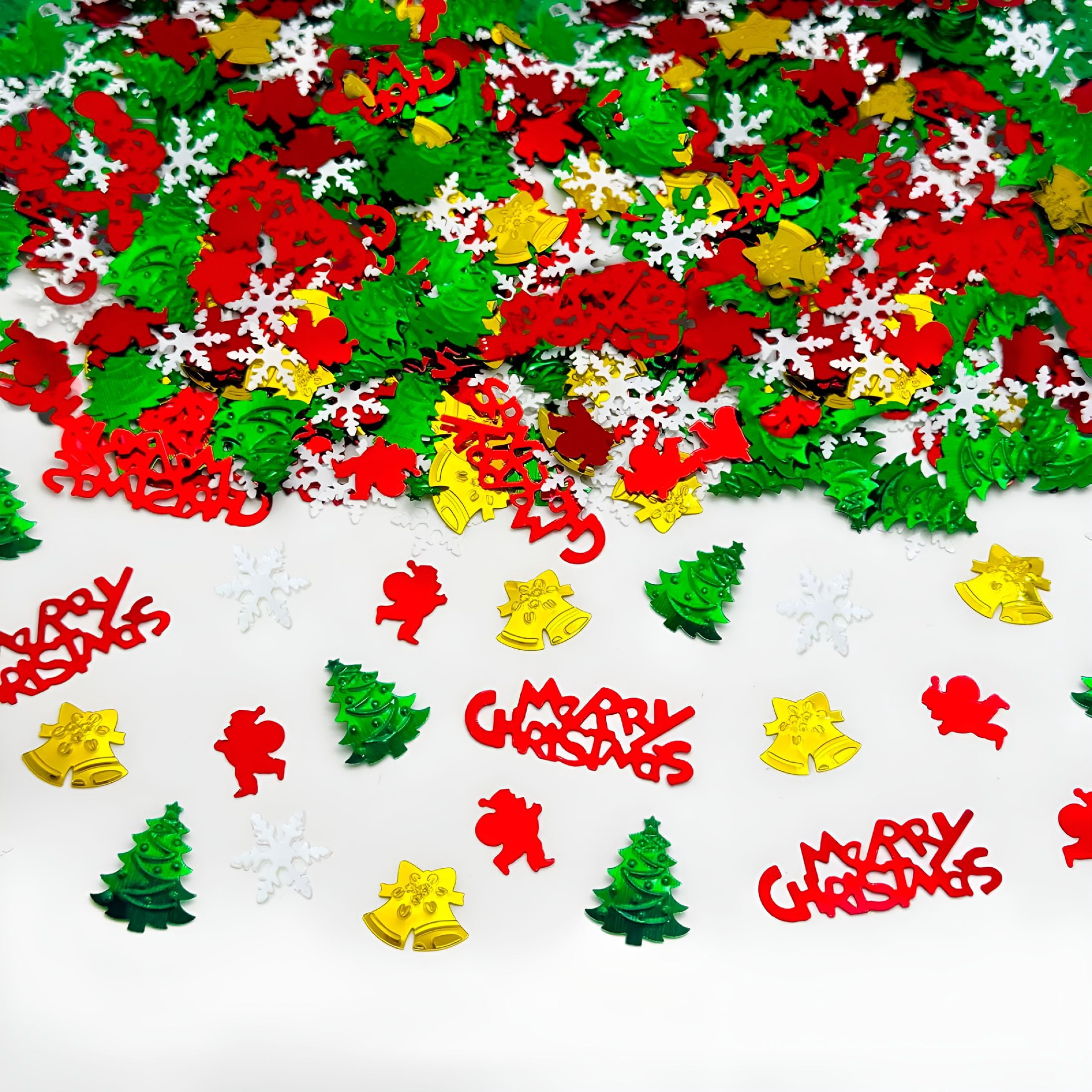 BESTSKY Christmas Confetti – 1000Pcs 45G Foil Table Scatter Decorations ...