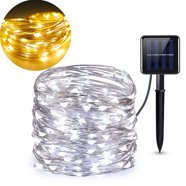 WHATOOK Solar Outdoor Waterproof Teardrop Lights, 39.4FT 100 LED, 8 ...