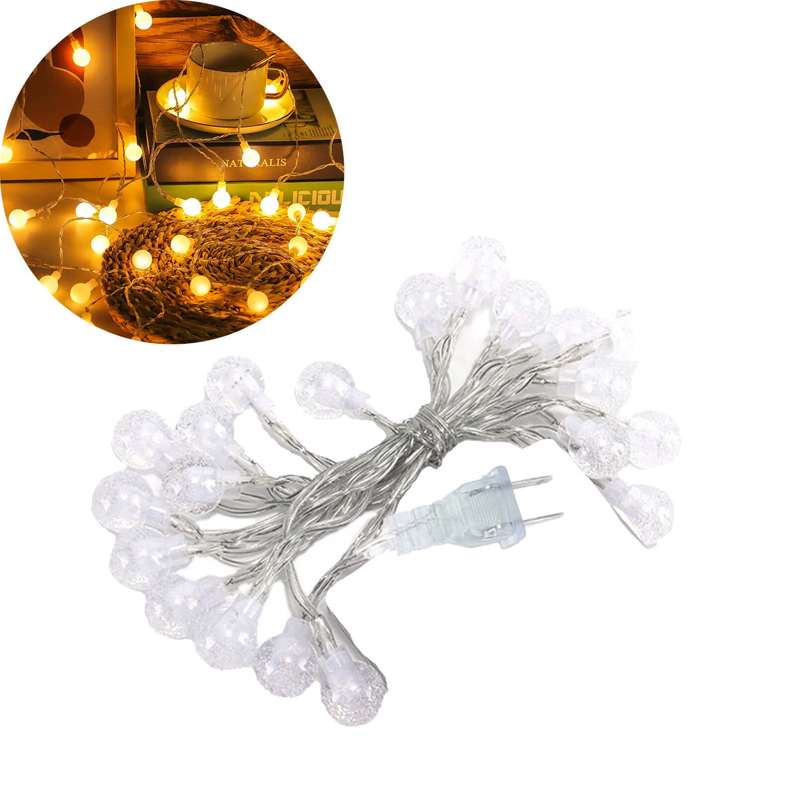 BESTSKY Christmas Lights,Soft Glow LED Fairy Lights,Flexible Wired ...