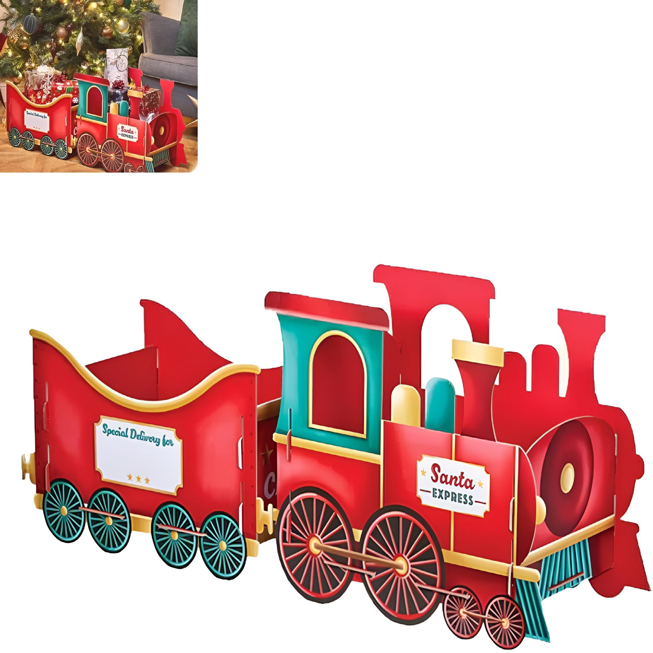 BESTSKY Christmas Presents Trains,Santa Gift Train Set,Holiday Cheer ...