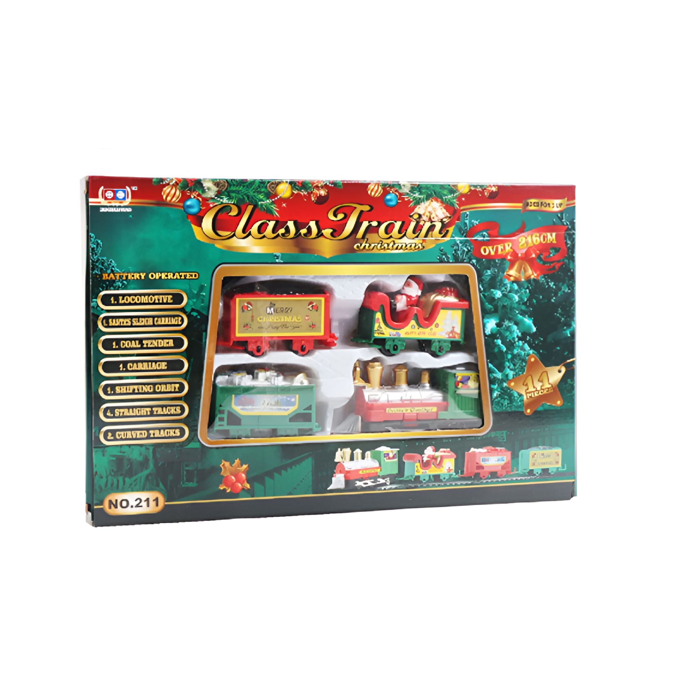 BESTSKY Christmas Train Set with Sounds and Lights Electric Rail Car ...