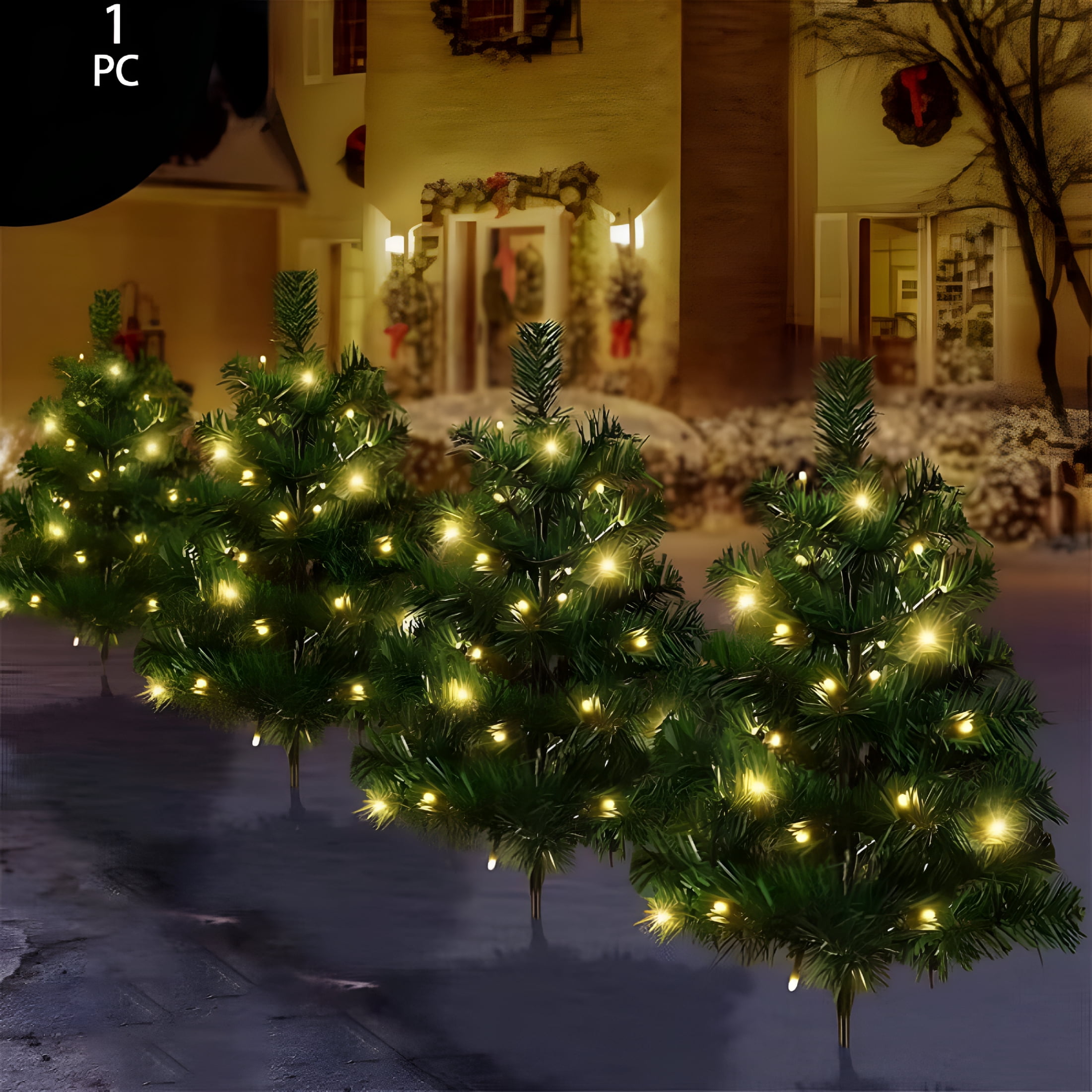 BESTSKY Christmas Tree Solar Christmas Trees for Outside Solar Powered ...