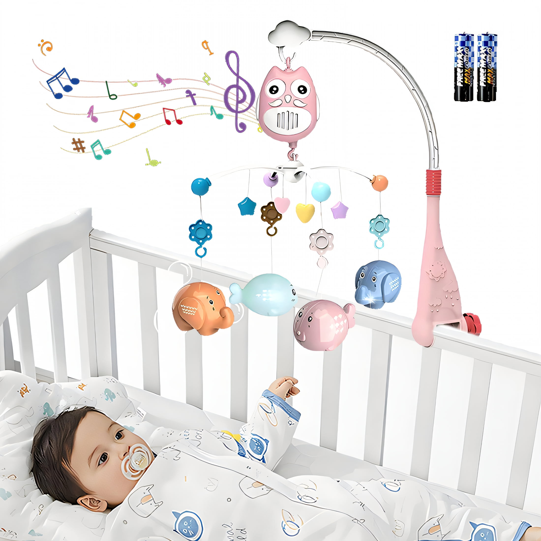 BESTSKY Crib Mobile,Gentle Fabric Toys Mobile for Crib,Simple and ...
