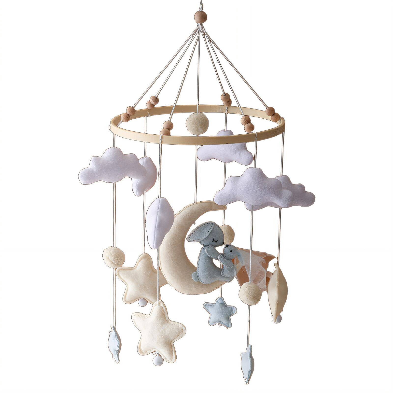 BESTSKY Crib Mobile,Gentle Fabric Toys Mobile for Crib,Simple and ...