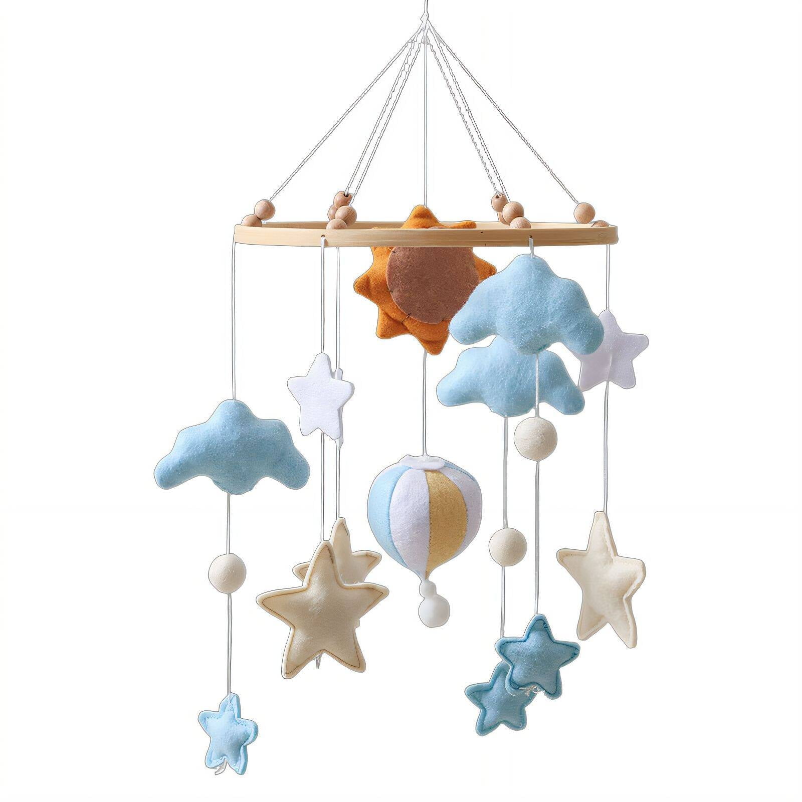 BESTSKY Crib Mobile,Safe and Non-Toxic Materials Mobile for Crib,Silent ...