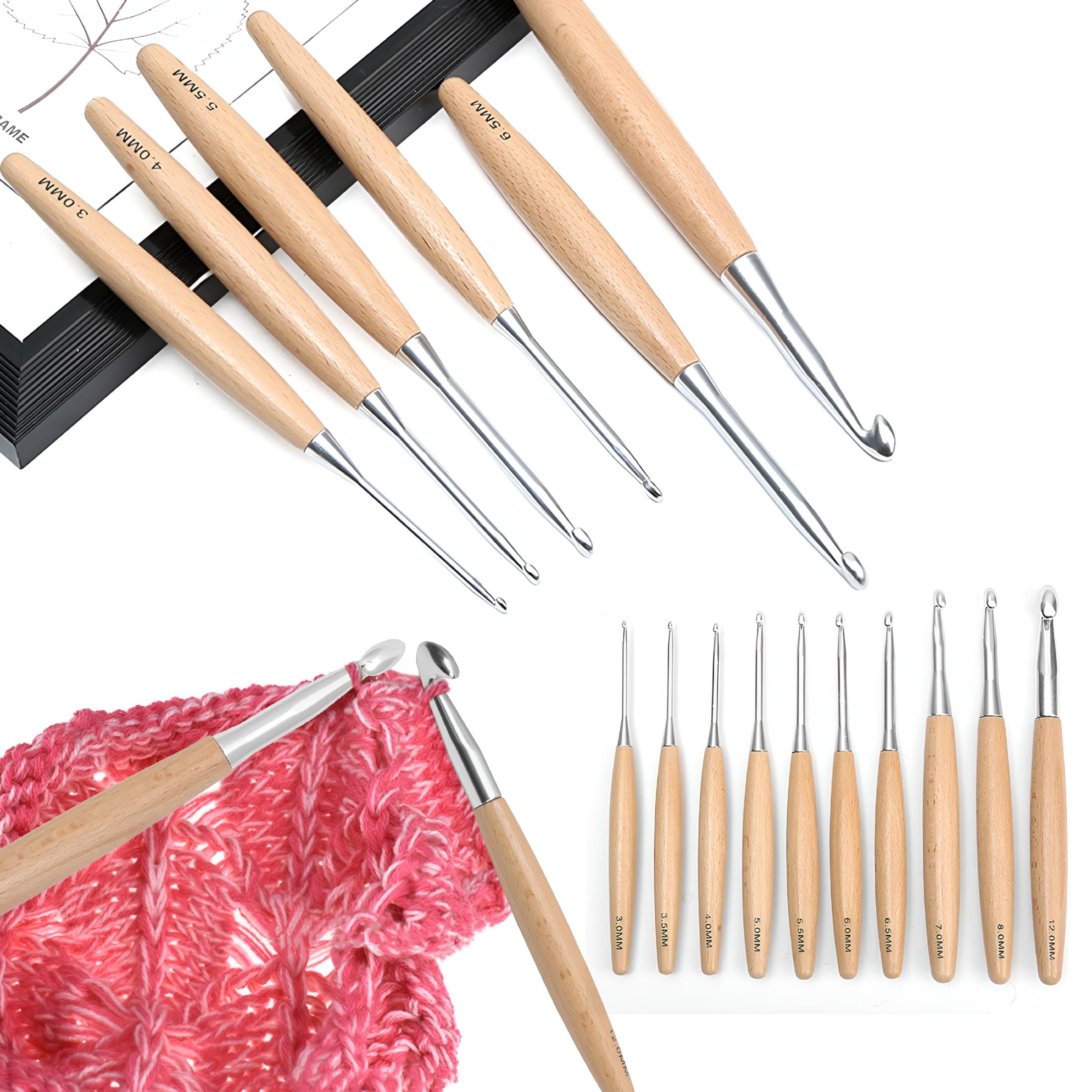 BESTSKY Crochet Hook Lightweight Ergonomic Design Hand Knitting Needle ...