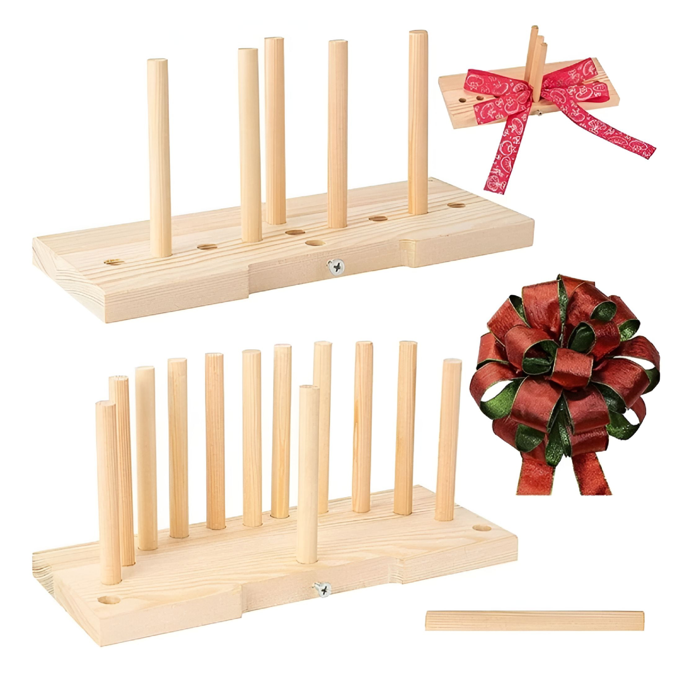 BESTSKY DIY Oval Wooden Bow Maker Crafts Hair Bow Makers Christmas ...