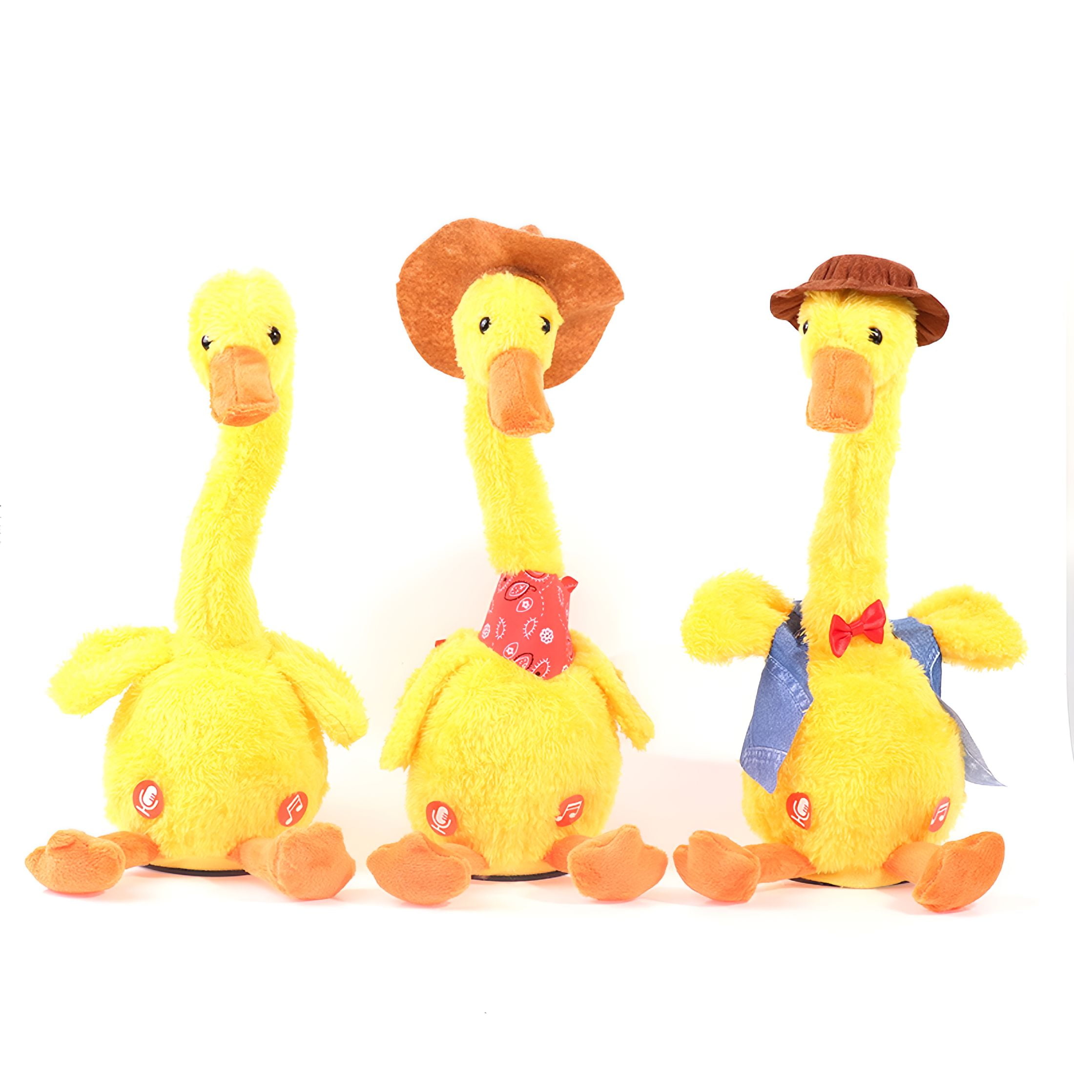 BESTSKY Dancing Duck Electronic Plush Toy,Repeat Talking,Sing,Record ...