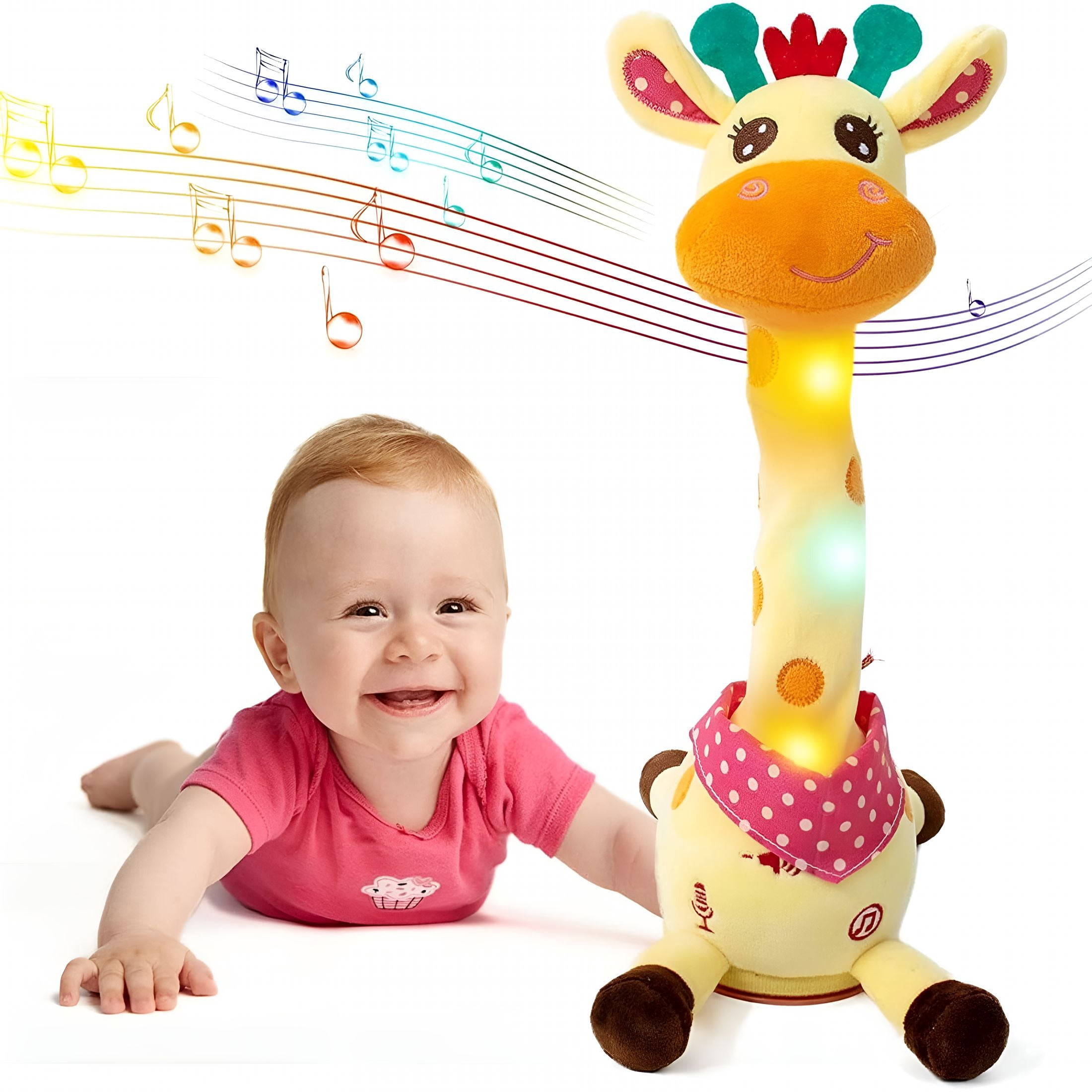 BESTSKY Dancing Talking Giraffe Baby Toy | Singing 10 Kids Songs, Mimic ...