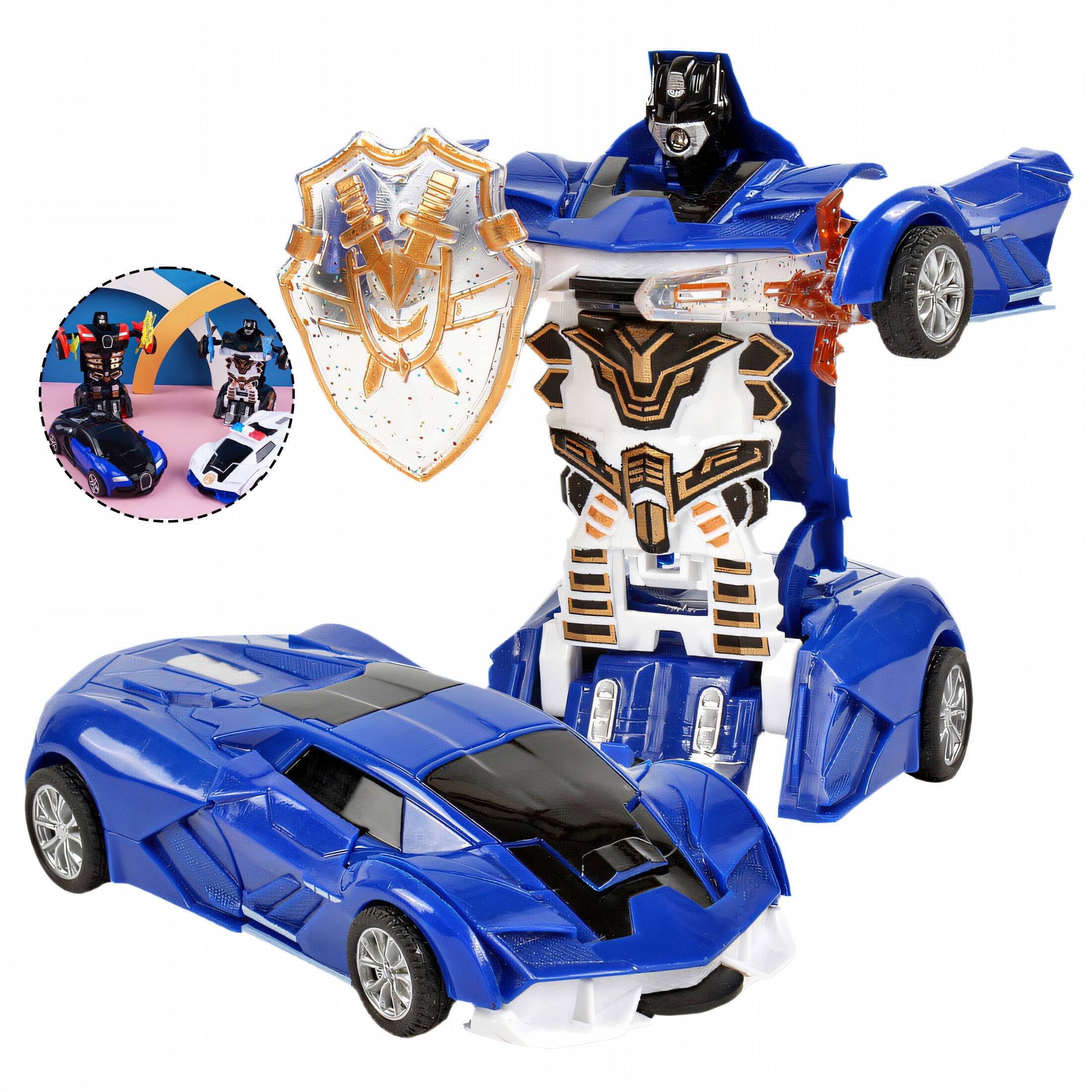 BESTSKY Deformation Robot Toy,Inertia Sliding Action Figure,Sturdy ...