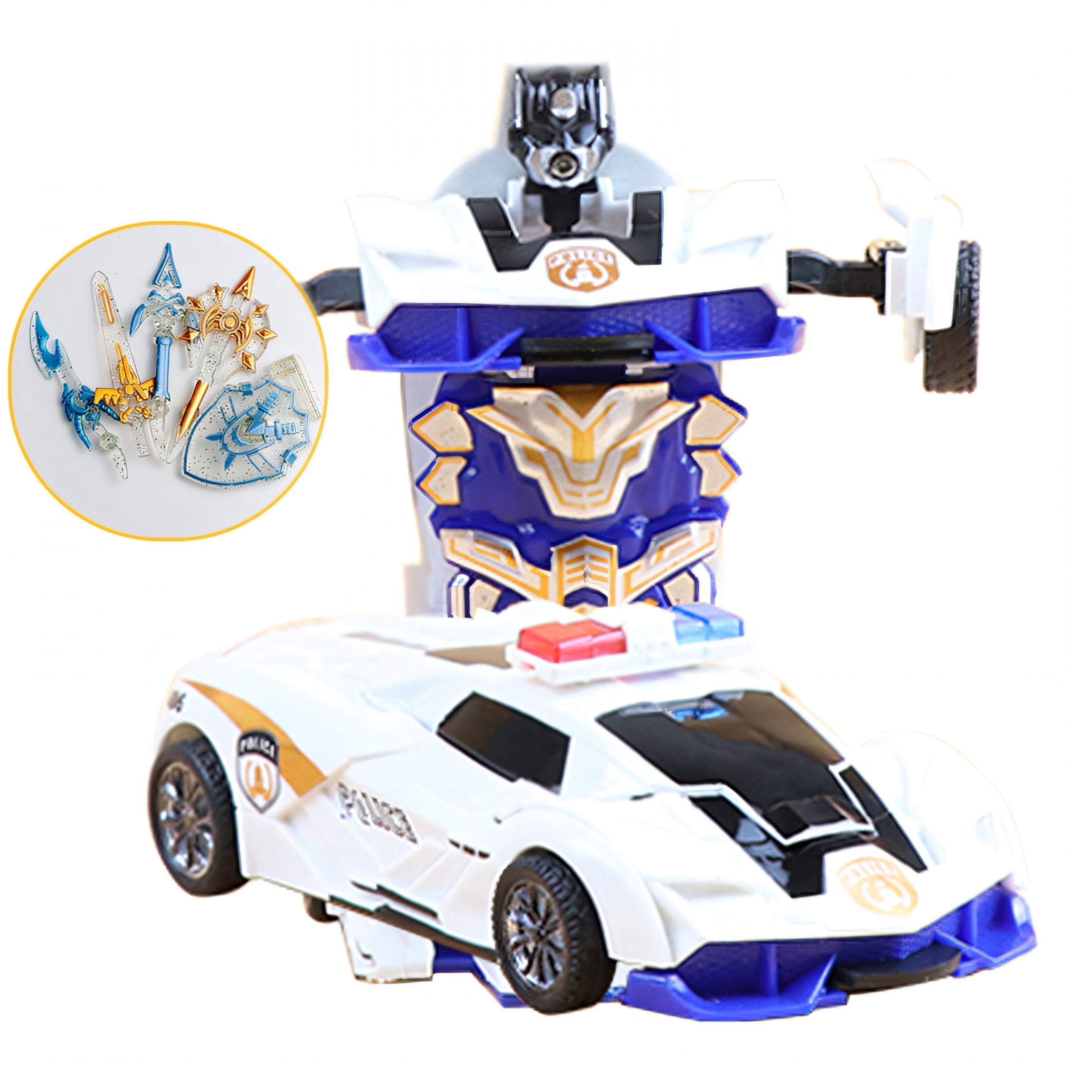 BESTSKY Deformation Robot Toy,Push to Go Action Figure,Impact ...