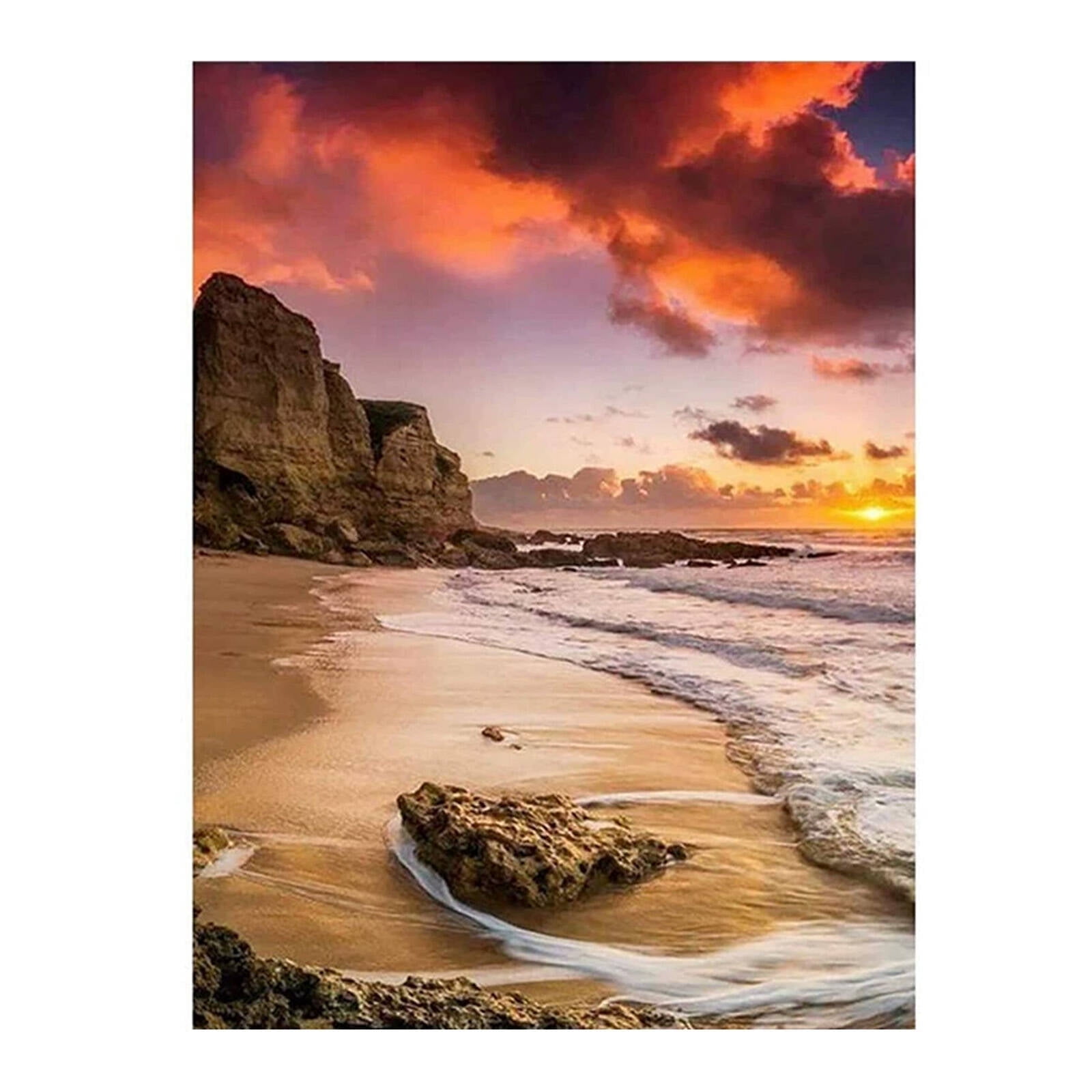 BESTSKY Diamond Art,30*40cm Diamond Art Diamond Painting,Beach Sunset Colorful Diy Painting ...