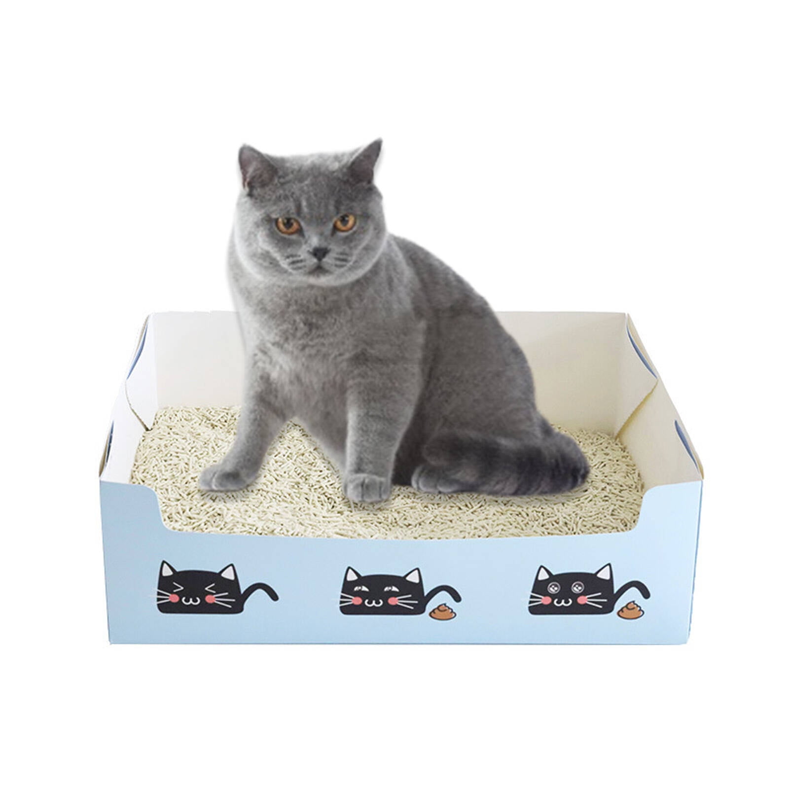 BESTSKY Disposable Cat Litter Box, Paper Material, Self Cleaning ...