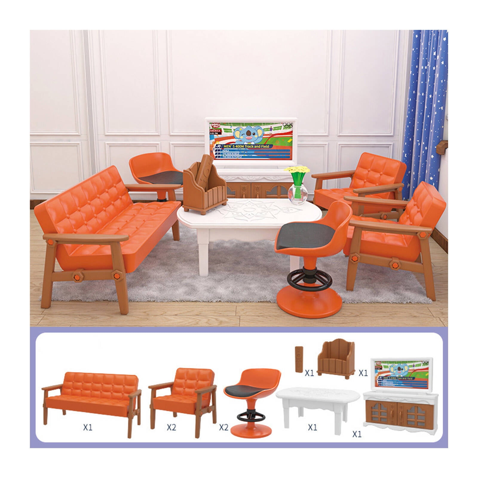 BESTSKY Dollhouse Furniture Set Rich and Diverse Accessories Doll House ...